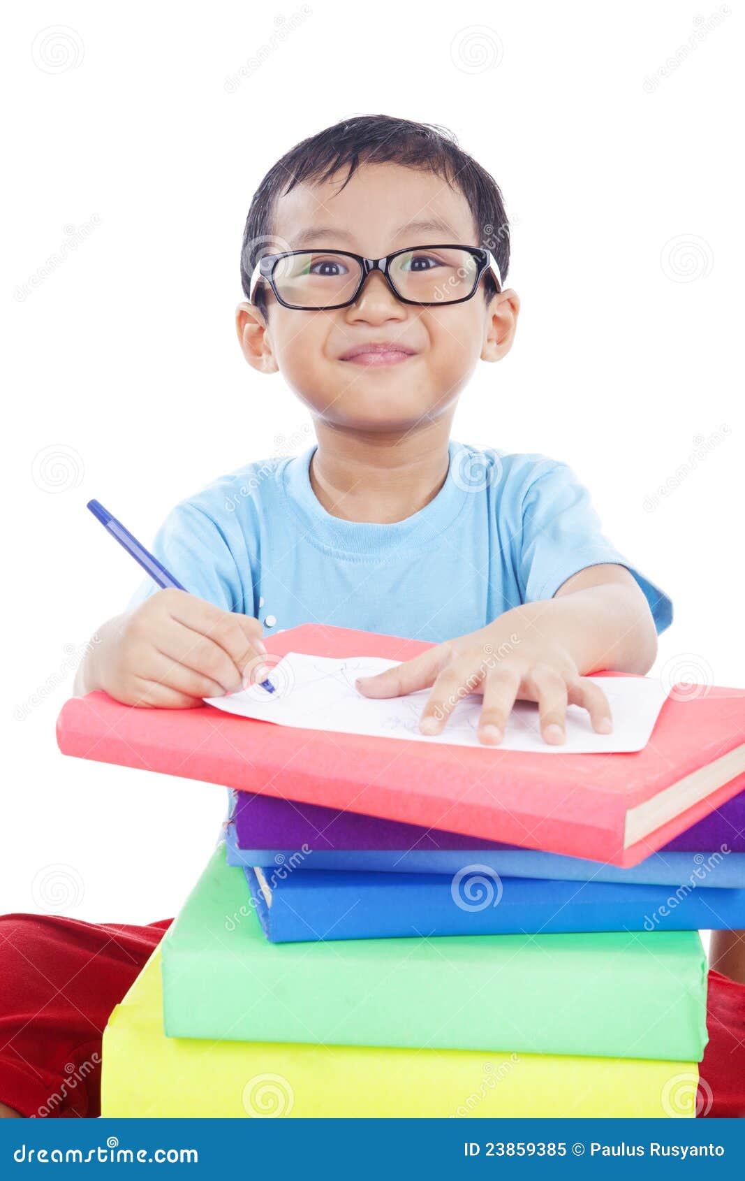 Smart Asian Boy Studying stock image. Image of classroom - 23859385