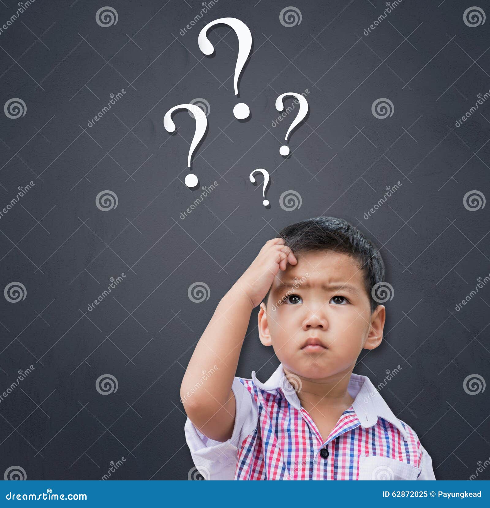 Smart Asian boy thinking stock image. Image of male, blackboard - 62872025