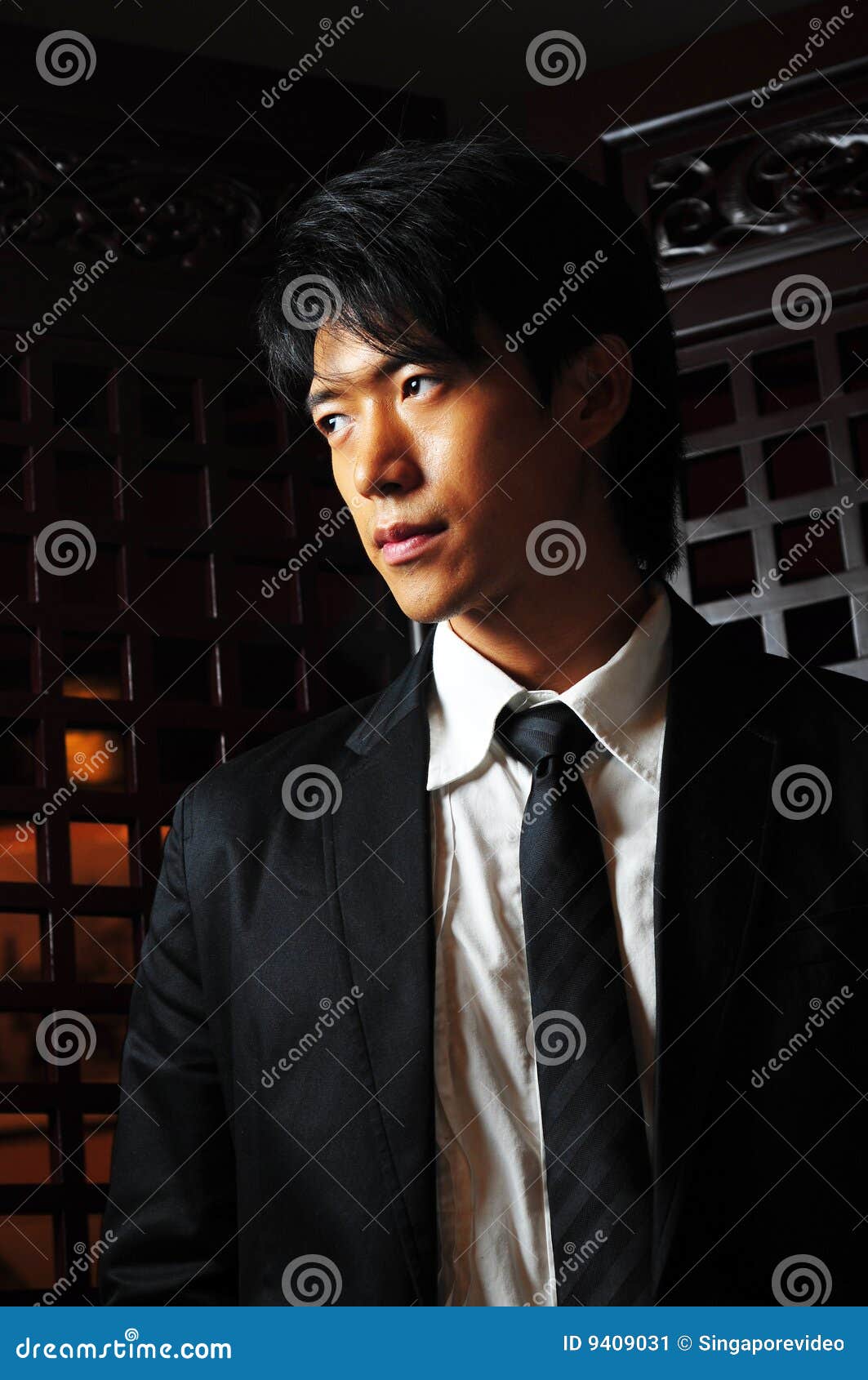 Smart Asian Man in Temple stock image. Image of boss, pray - 9409031