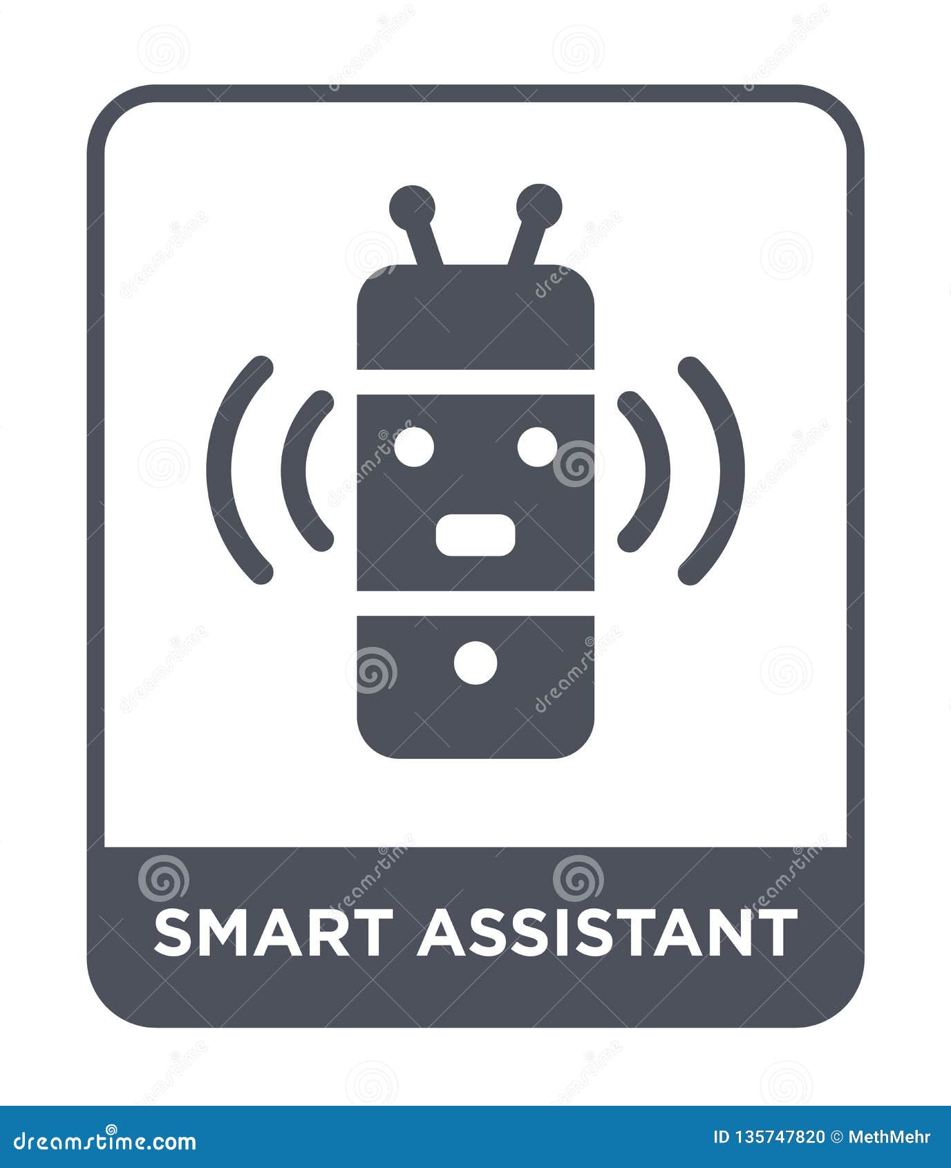 Smart Assistant Icon in Trendy Design Style. Smart Assistant Icon ...