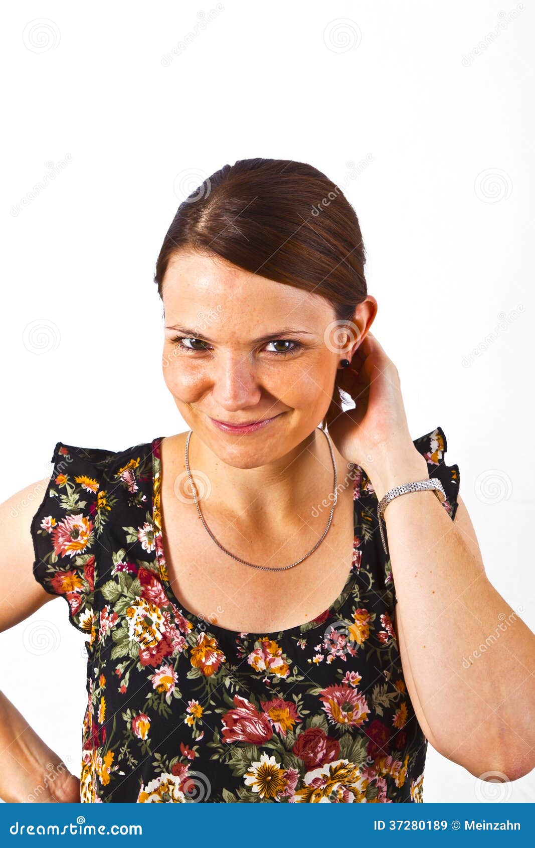 Smart Attractive Woman Smiling Stock Image - Image of hair, hand: 37280189