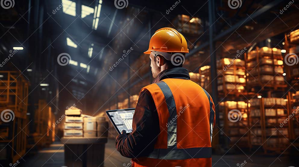 Smart Augmented Reality,AR Warehouse Management System. Worker Hands ...