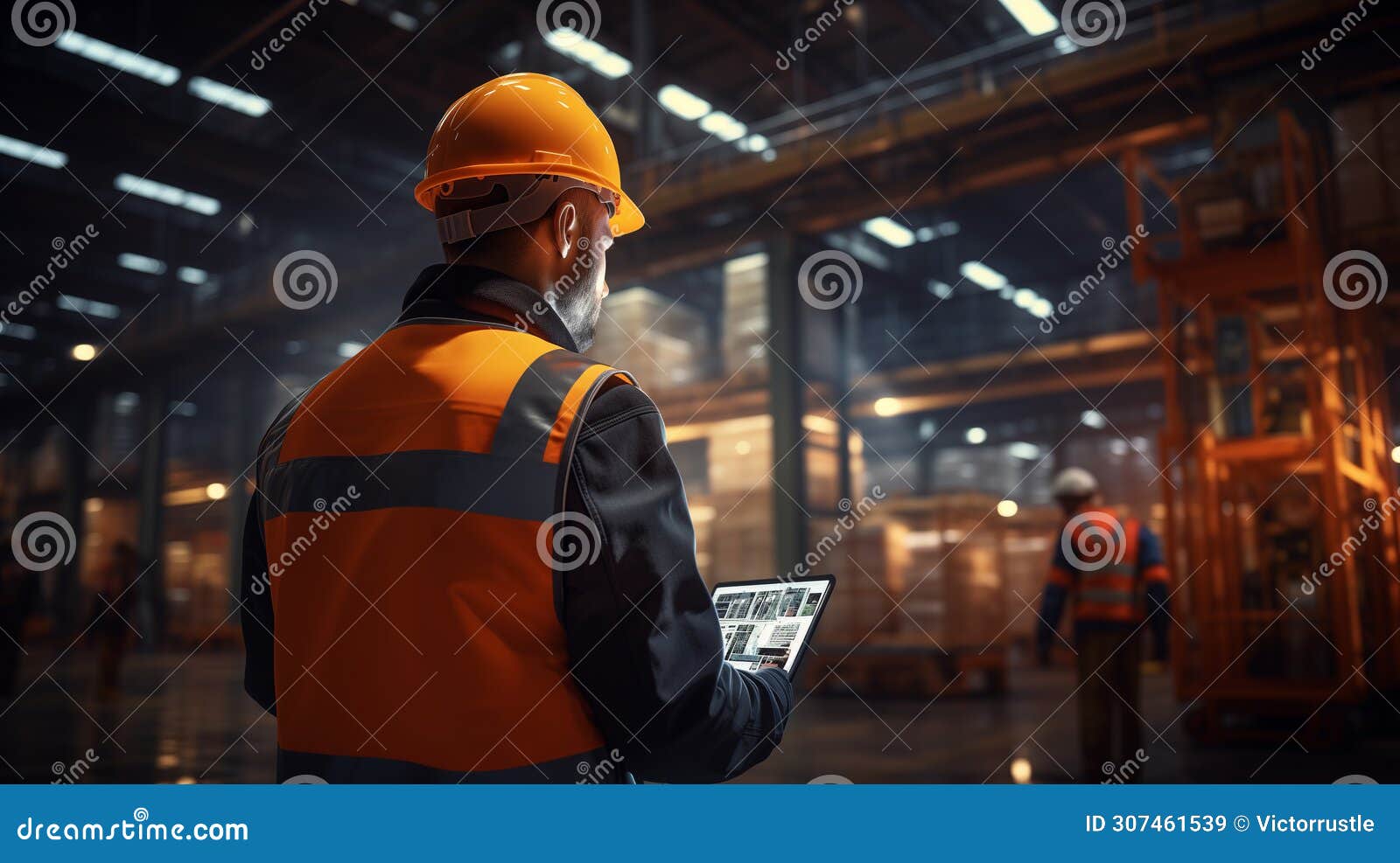 Smart Augmented Reality, AR Warehouse Management System. Worker Hands ...
