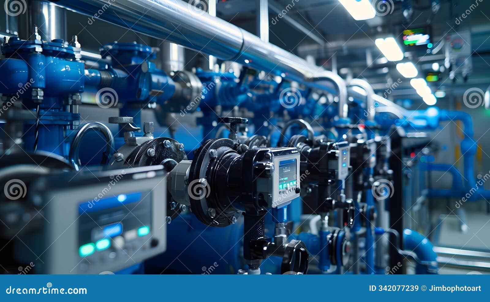 Smart Automated Water Distribution Technology Stock Illustration ...