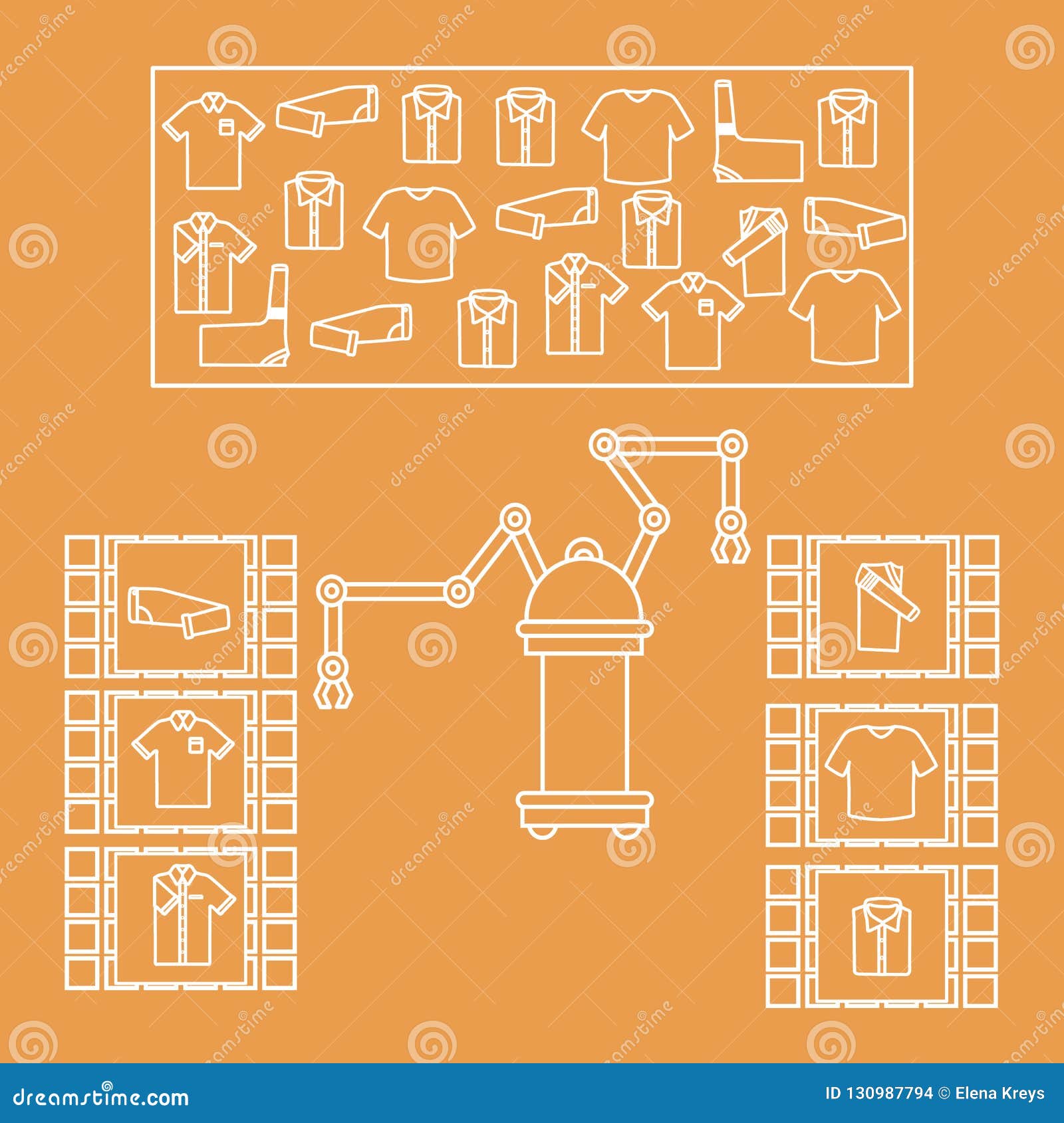 Smart Automatic Robotic Sorting Of Clothes. Replacement Of People With ...