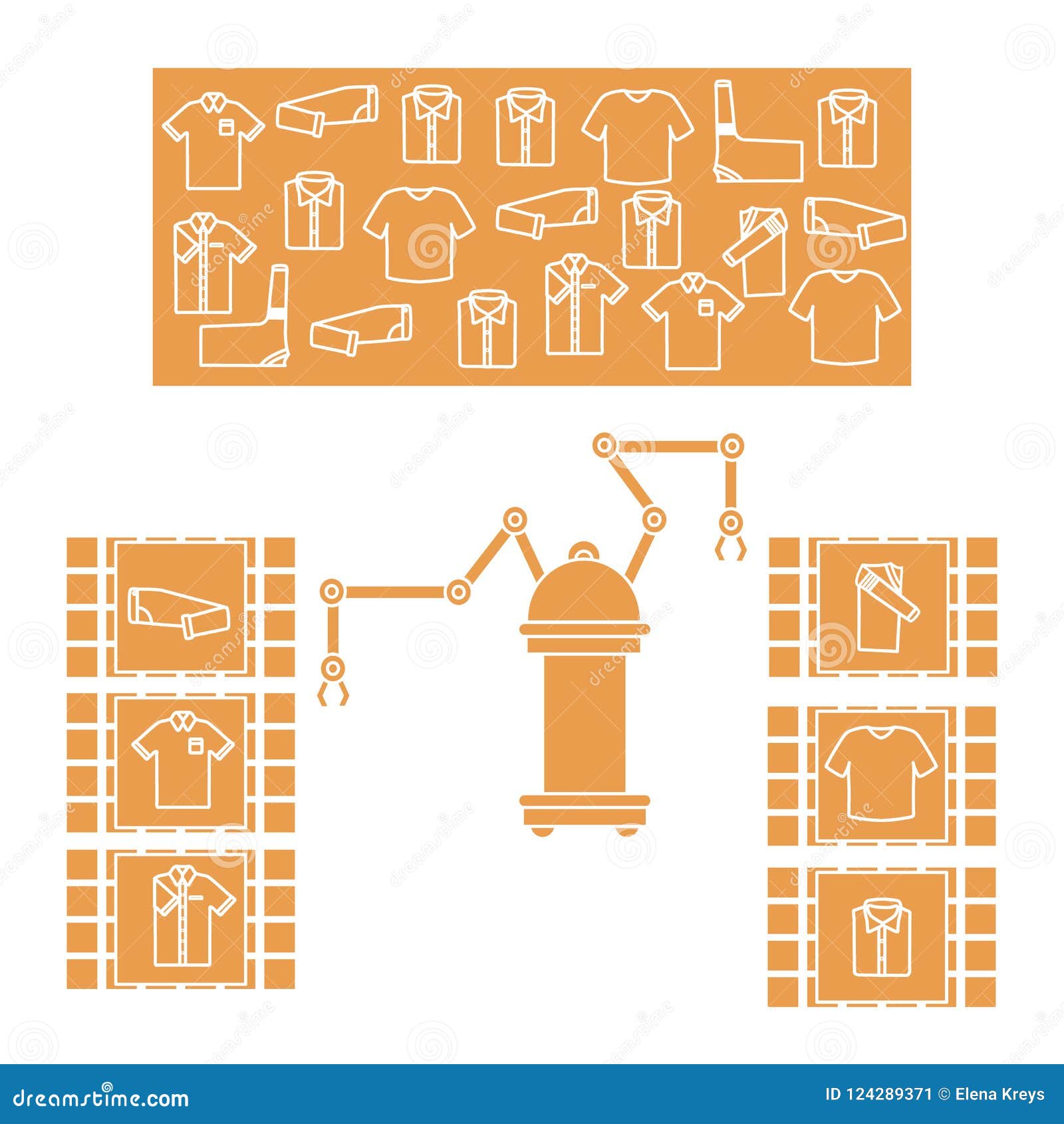 Smart Automatic Robotic Sorting Of Clothes. Replacement Of People With ...