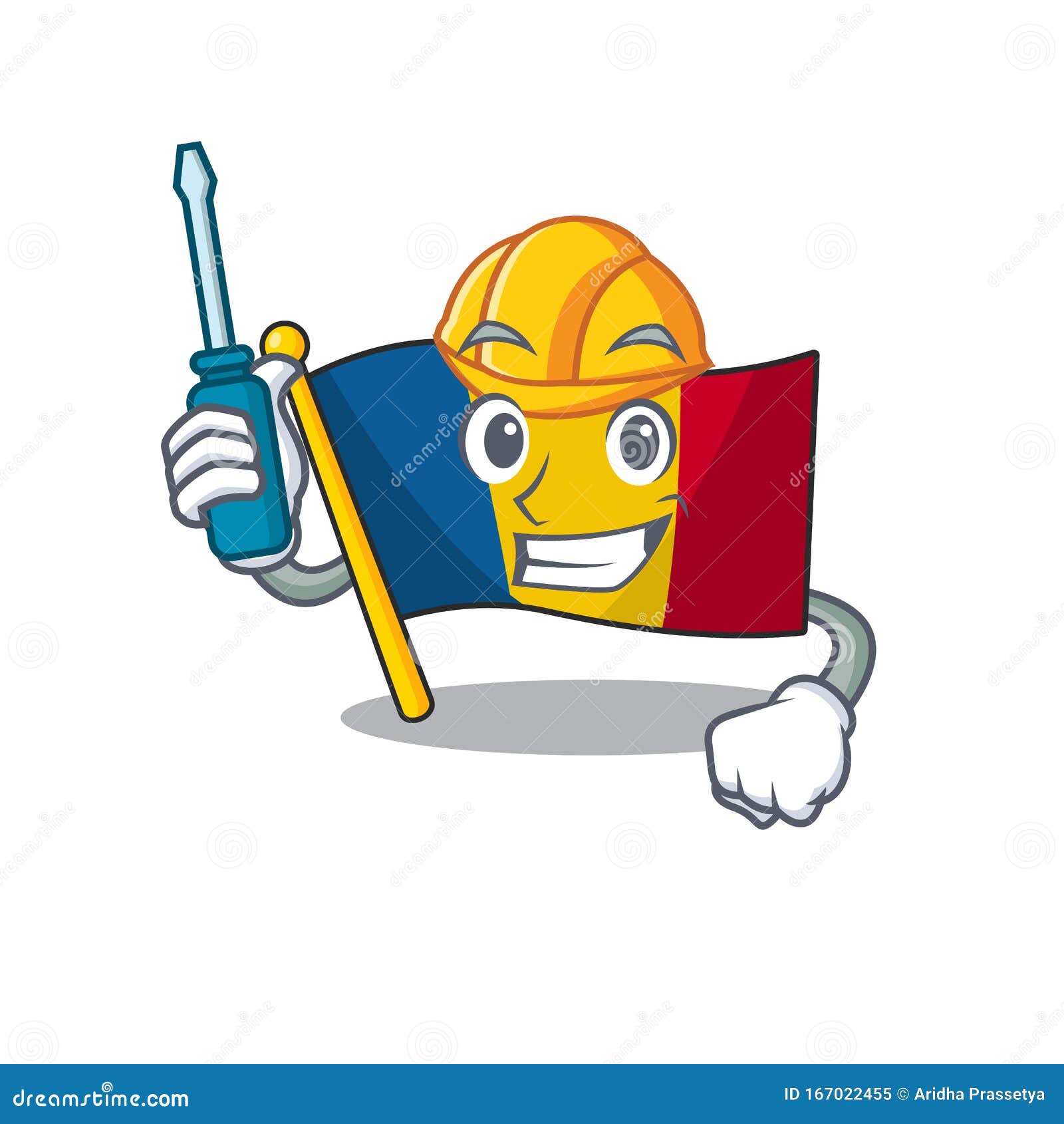 Smart Automotive Flag Chad Scroll Presented in Cartoon Character Design ...