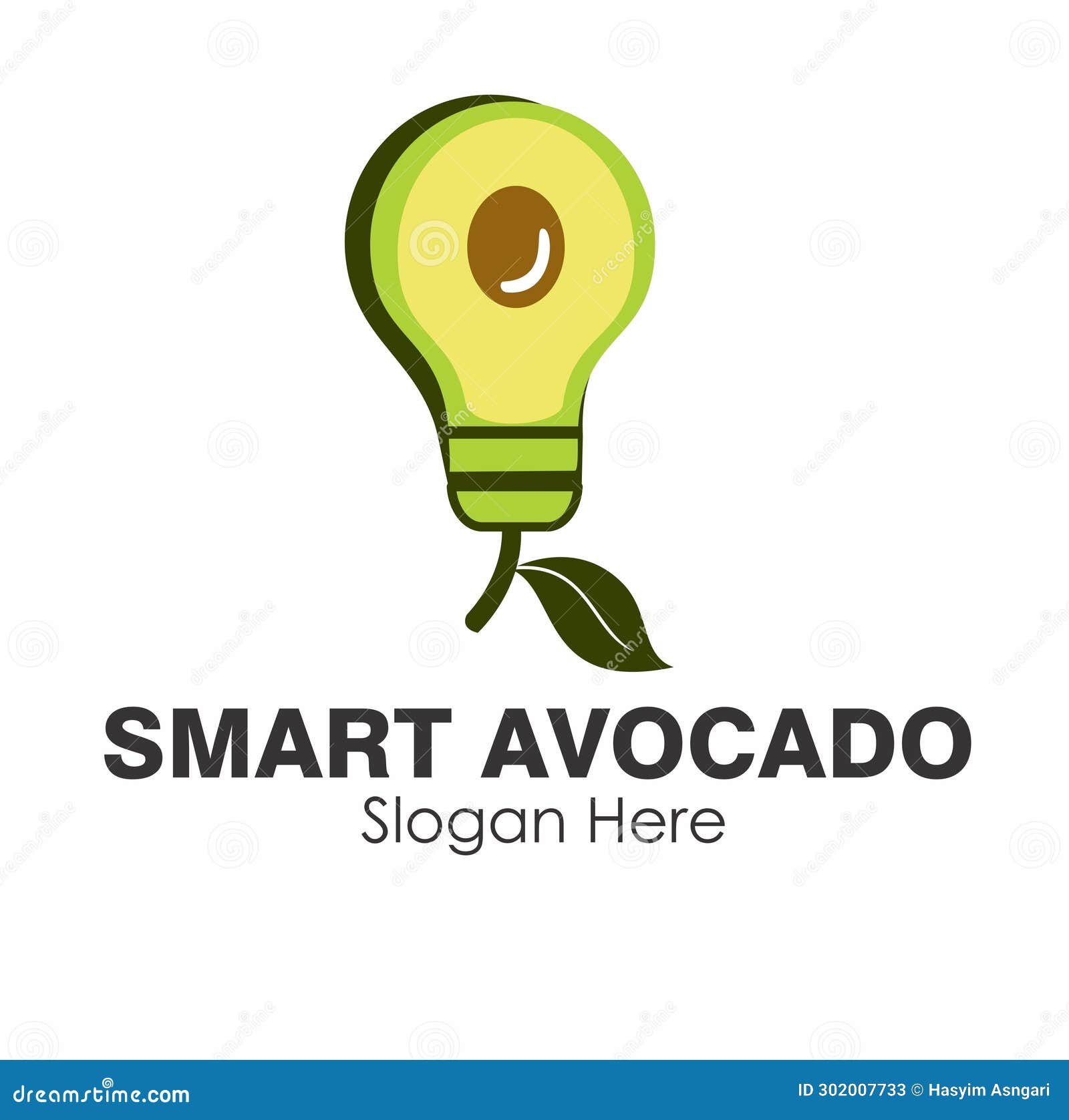 Smart Avocado Logo Design Concept Stock Illustration - Illustration of ...