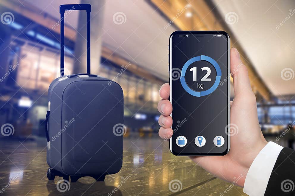 Smart Baggage with Wireless Control Stock Image - Image of equipment ...