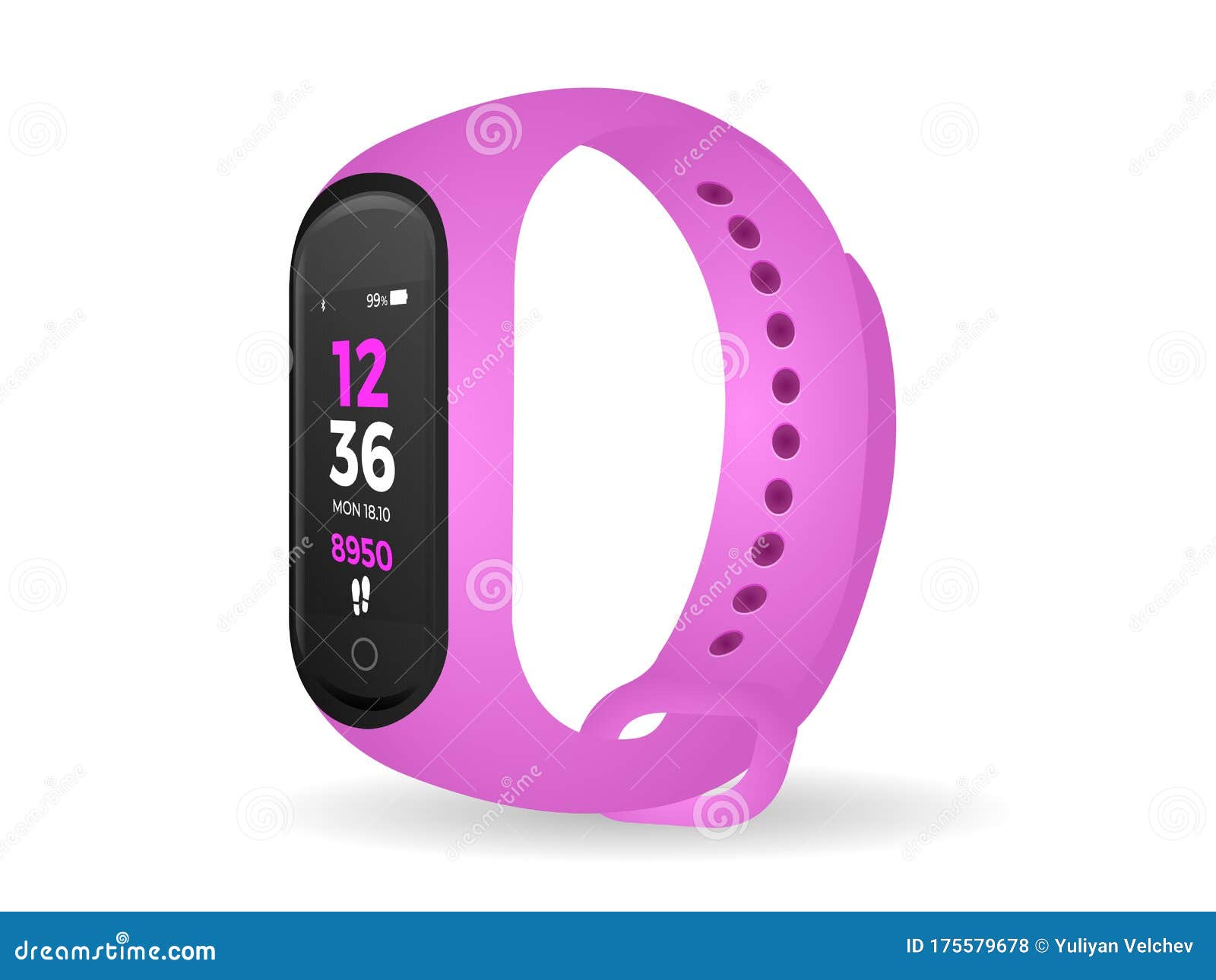 Smart band stock vector. Illustration of digital, wearable - 175579678