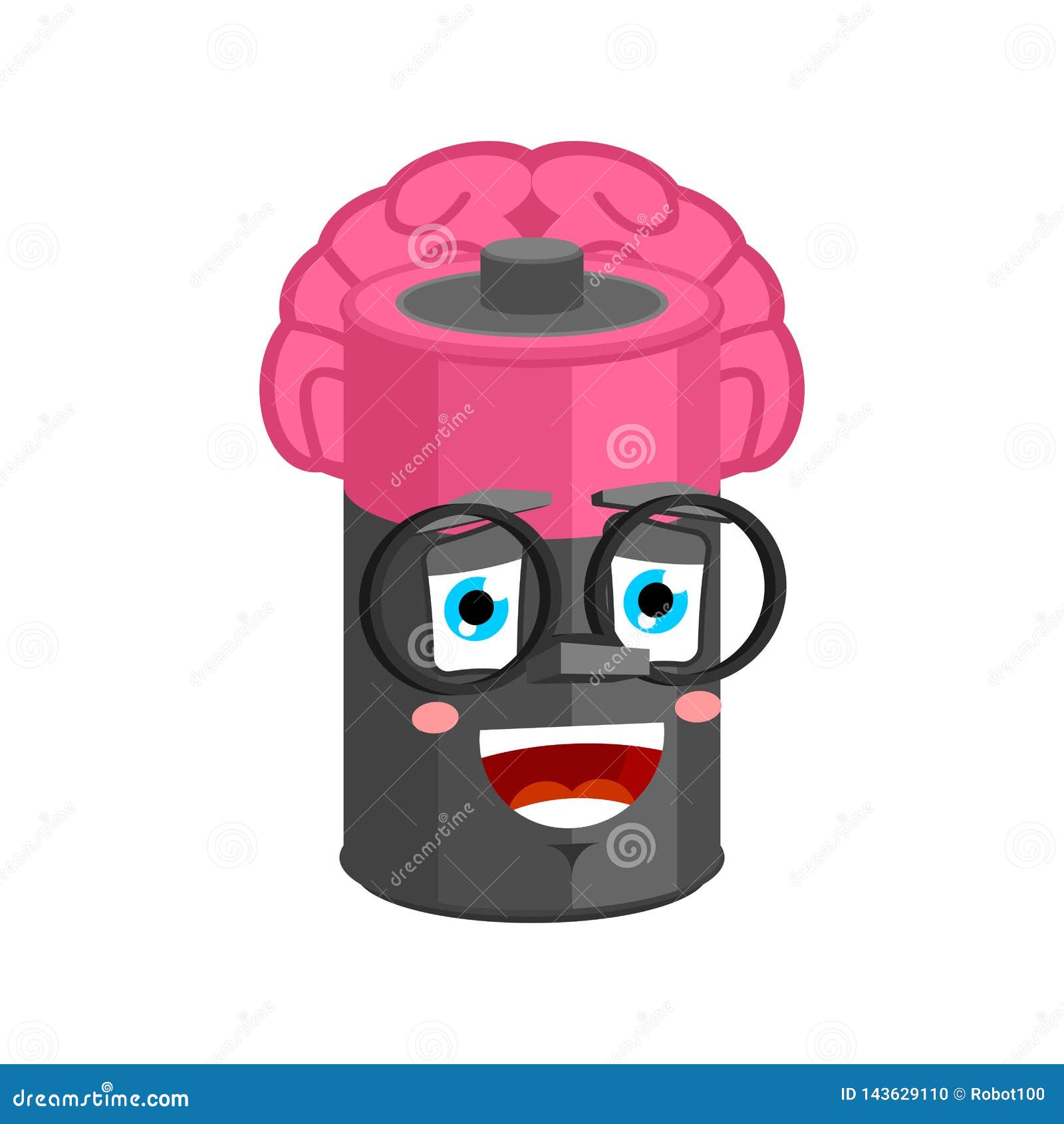 Isolated Brain Sick Emoji Vector Illustration | CartoonDealer.com ...