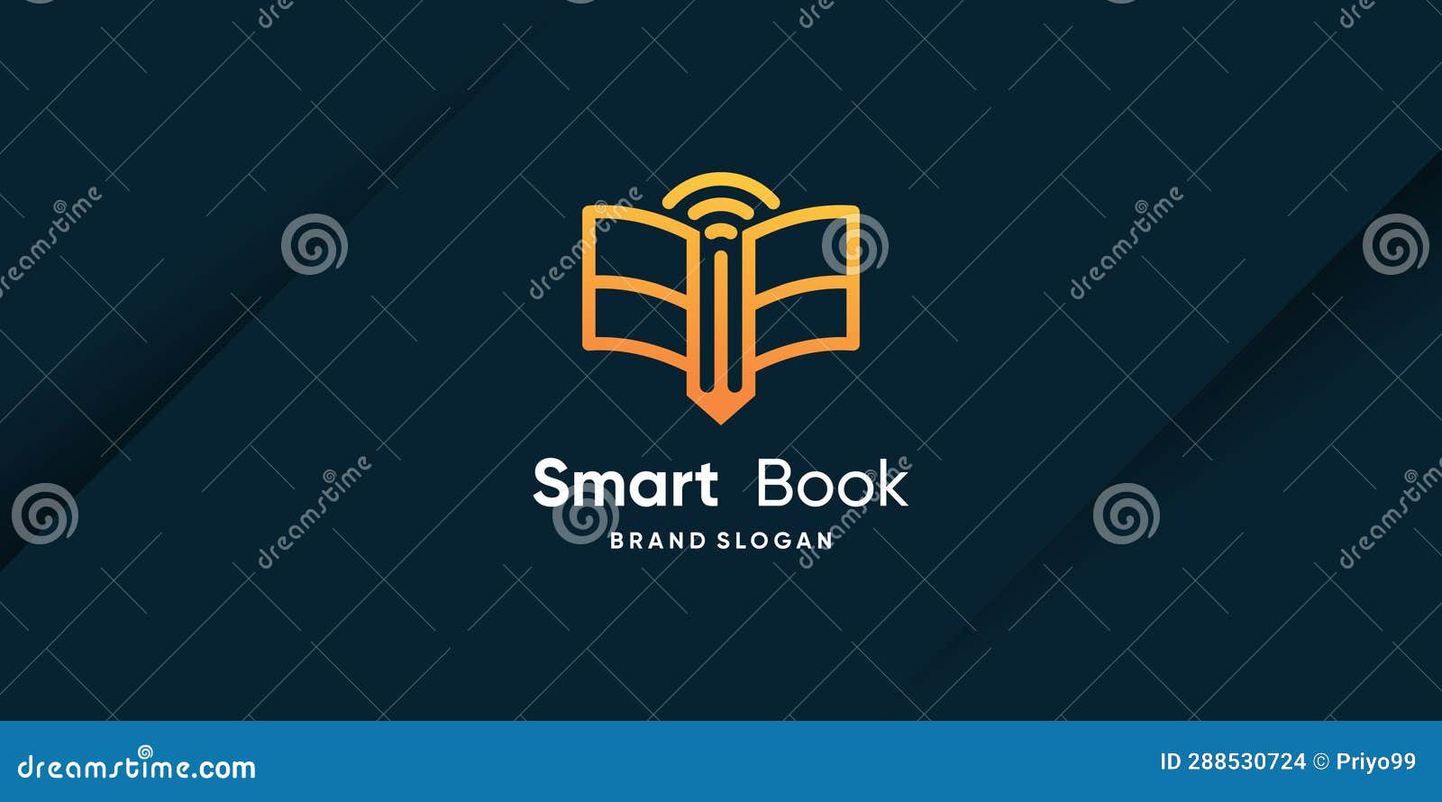 Smart Book Logo Design with Modern Creative Concept Stock Vector ...