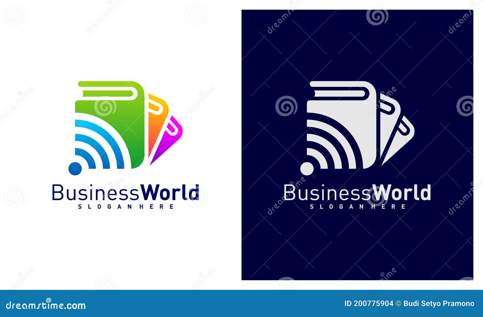 Smart Book Logo Design Vector, Colorful Book Logo Design Template, Icon ...