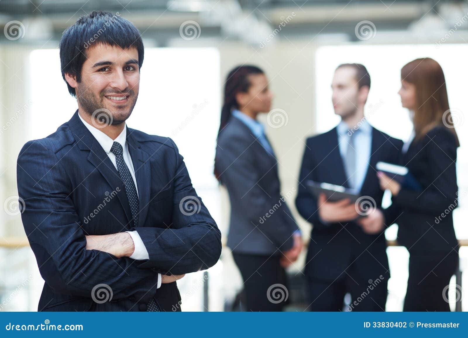 Smart boss stock photo. Image of happy, background, friendly - 33830402