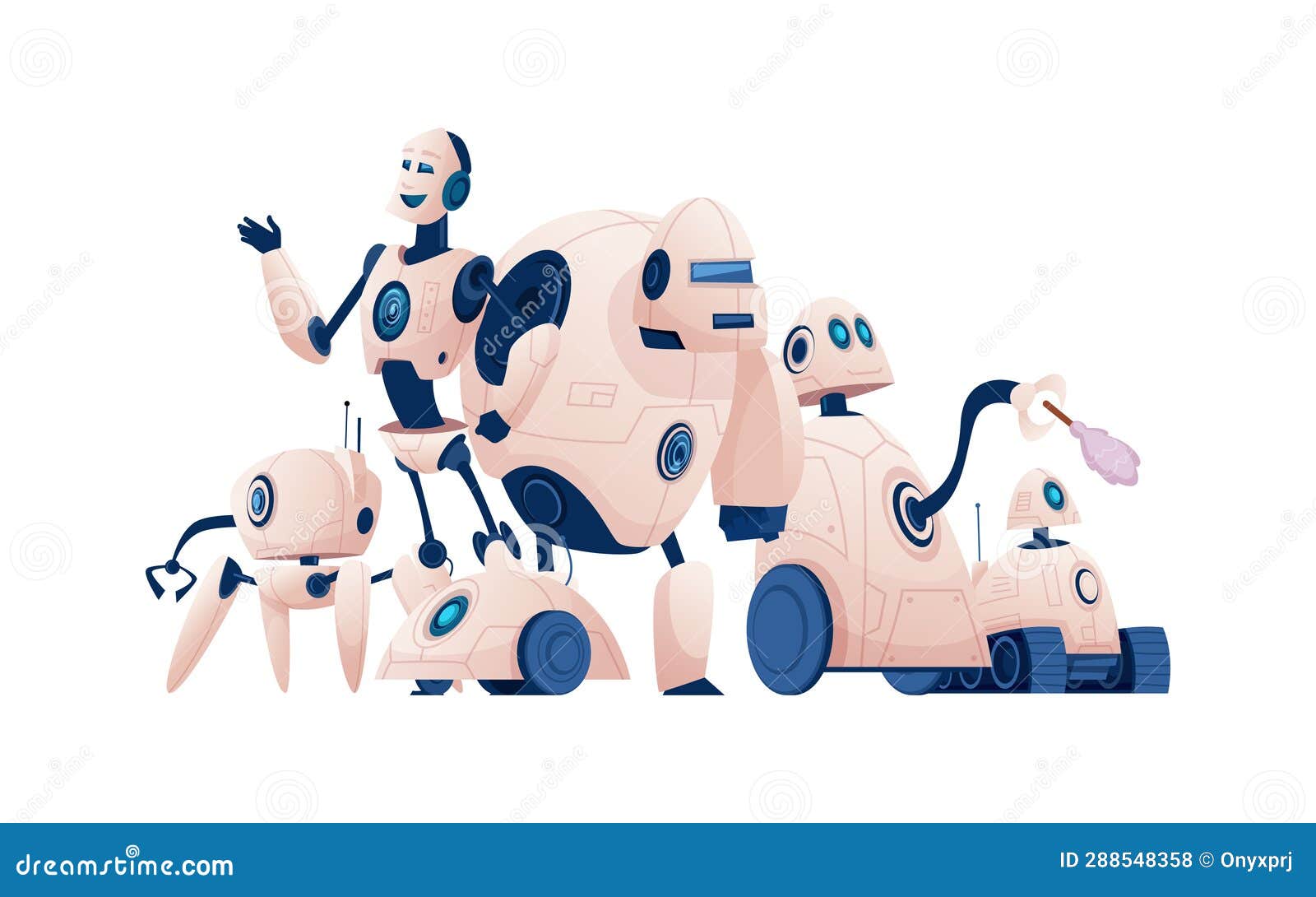 Smart Bots. Home Robots Smart Help Systems Stock Vector - Illustration ...