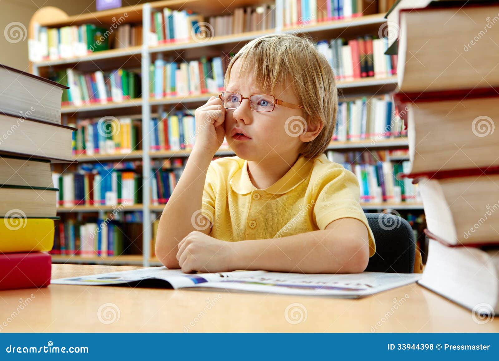 Smart boy stock photo. Image of person, interested, child - 33944398