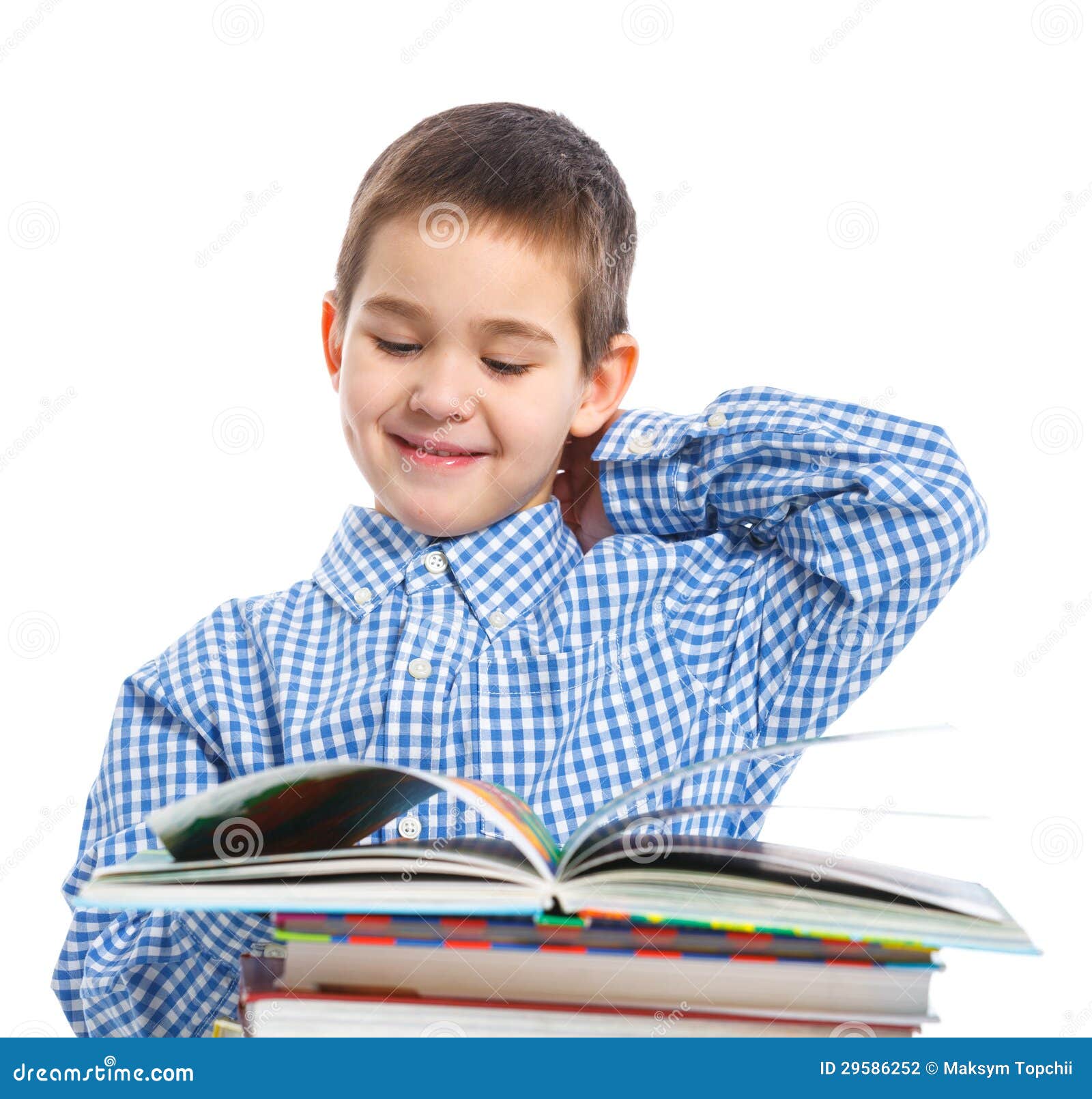 Smart Boy Studying stock photo. Image of children, homework - 29586252