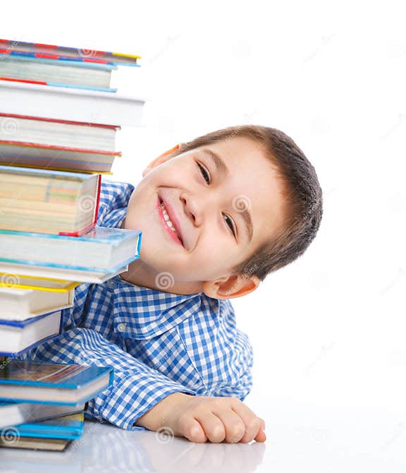 Smart Boy Studying stock image. Image of beauty, child - 29586253
