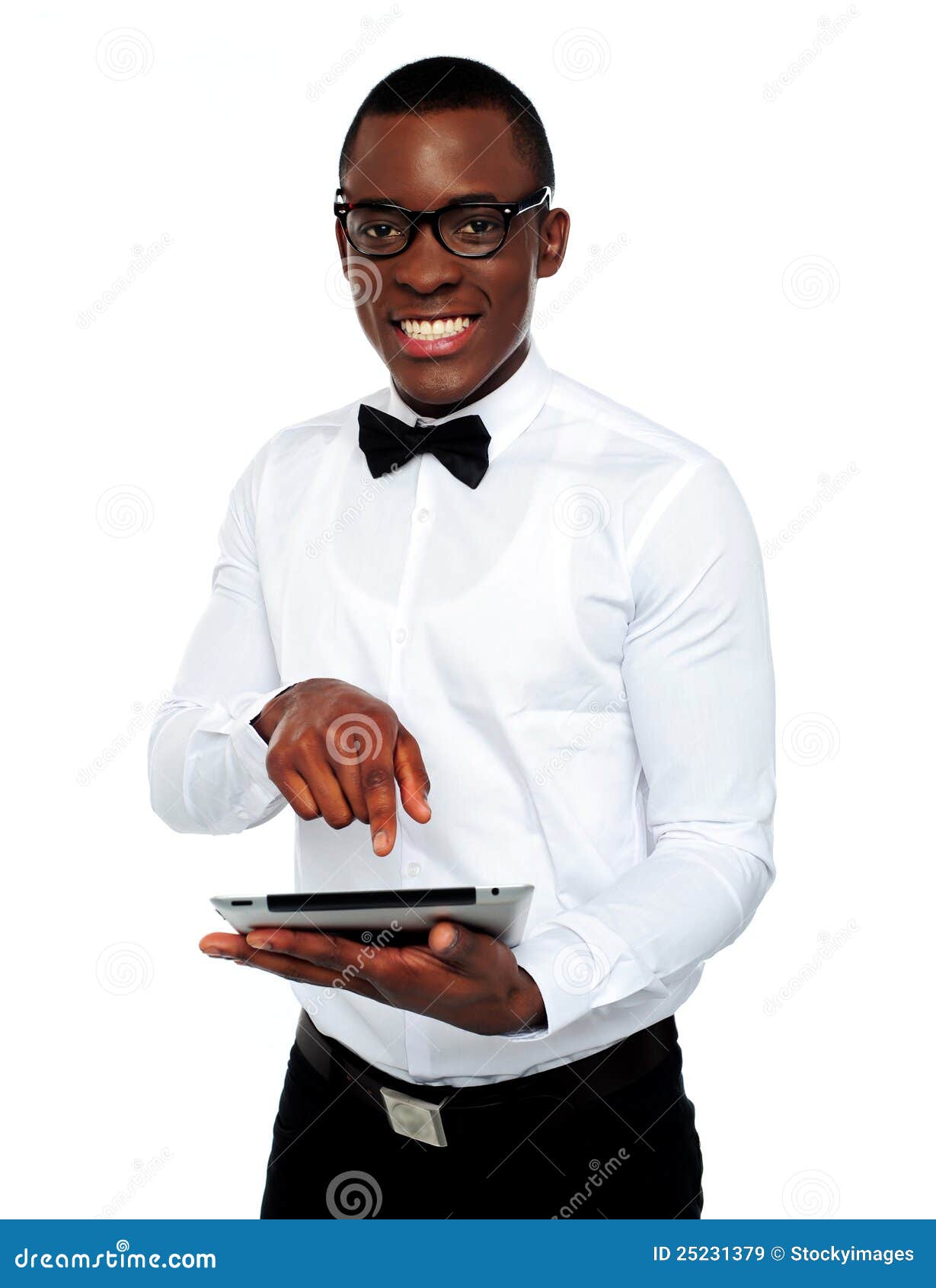 Smart Boy Using Touch Screen Device Stock Image - Image of multimedia ...