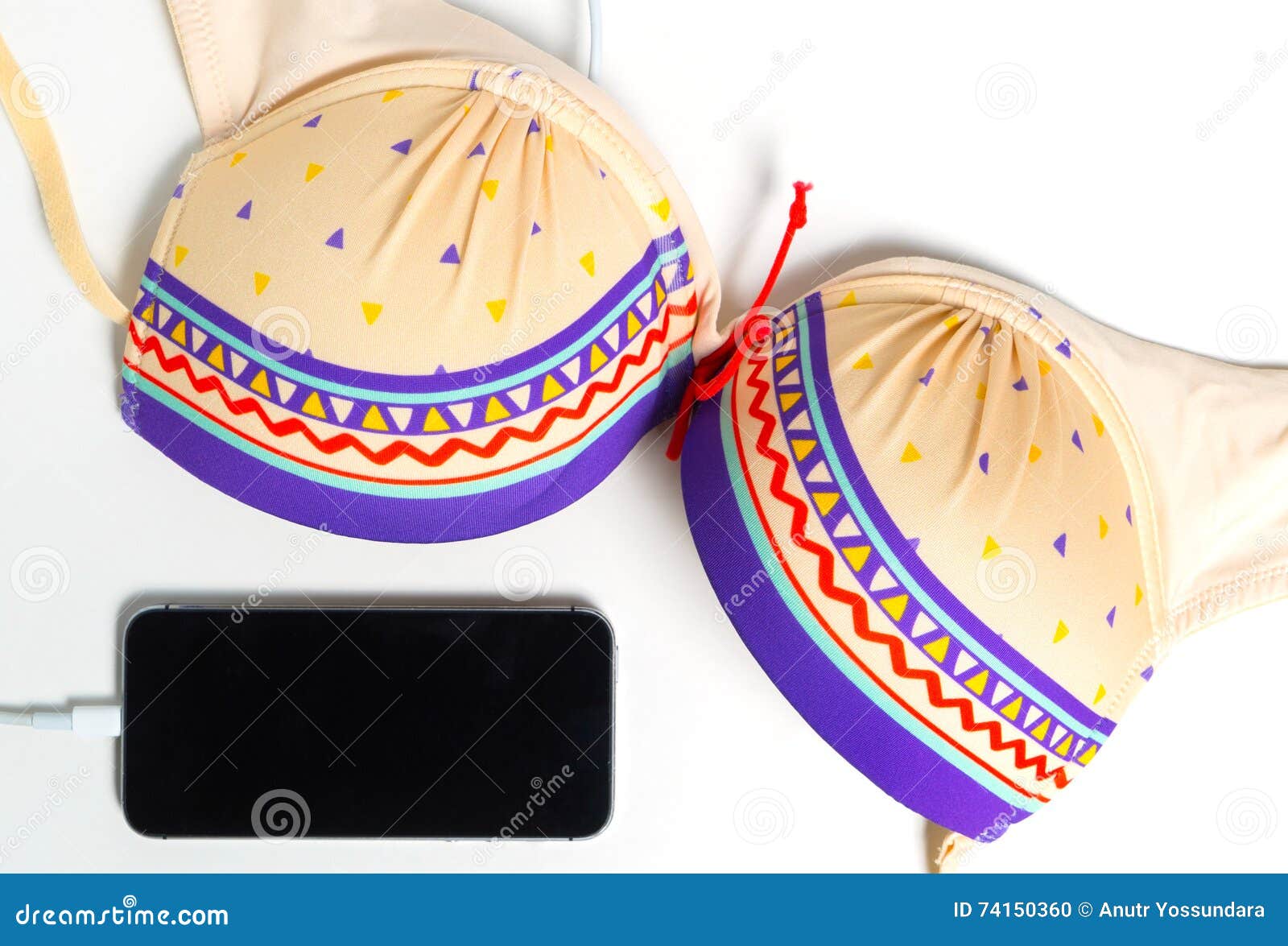 Smart Bra Connection To Smart Phone Concept Stock Photo - Image of ...