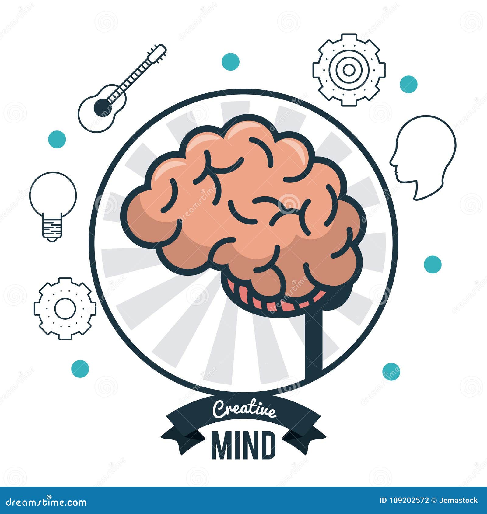 Smart brain ideas stock vector. Illustration of bright - 109202572