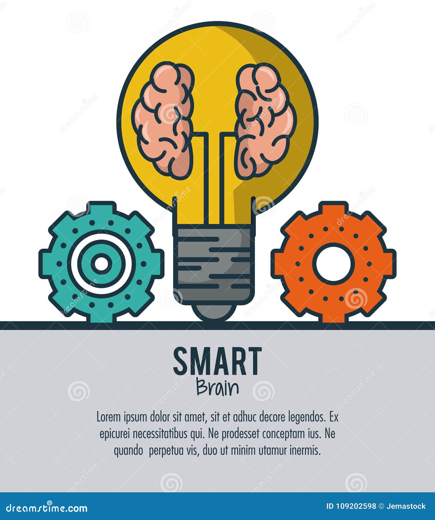 Smart brain ideas stock vector. Illustration of head - 109202598
