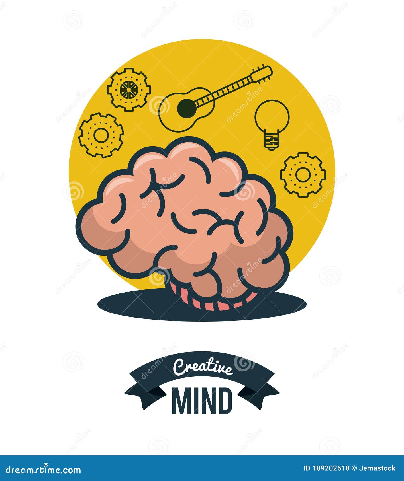 Smart brain ideas stock vector. Illustration of modern - 109202618