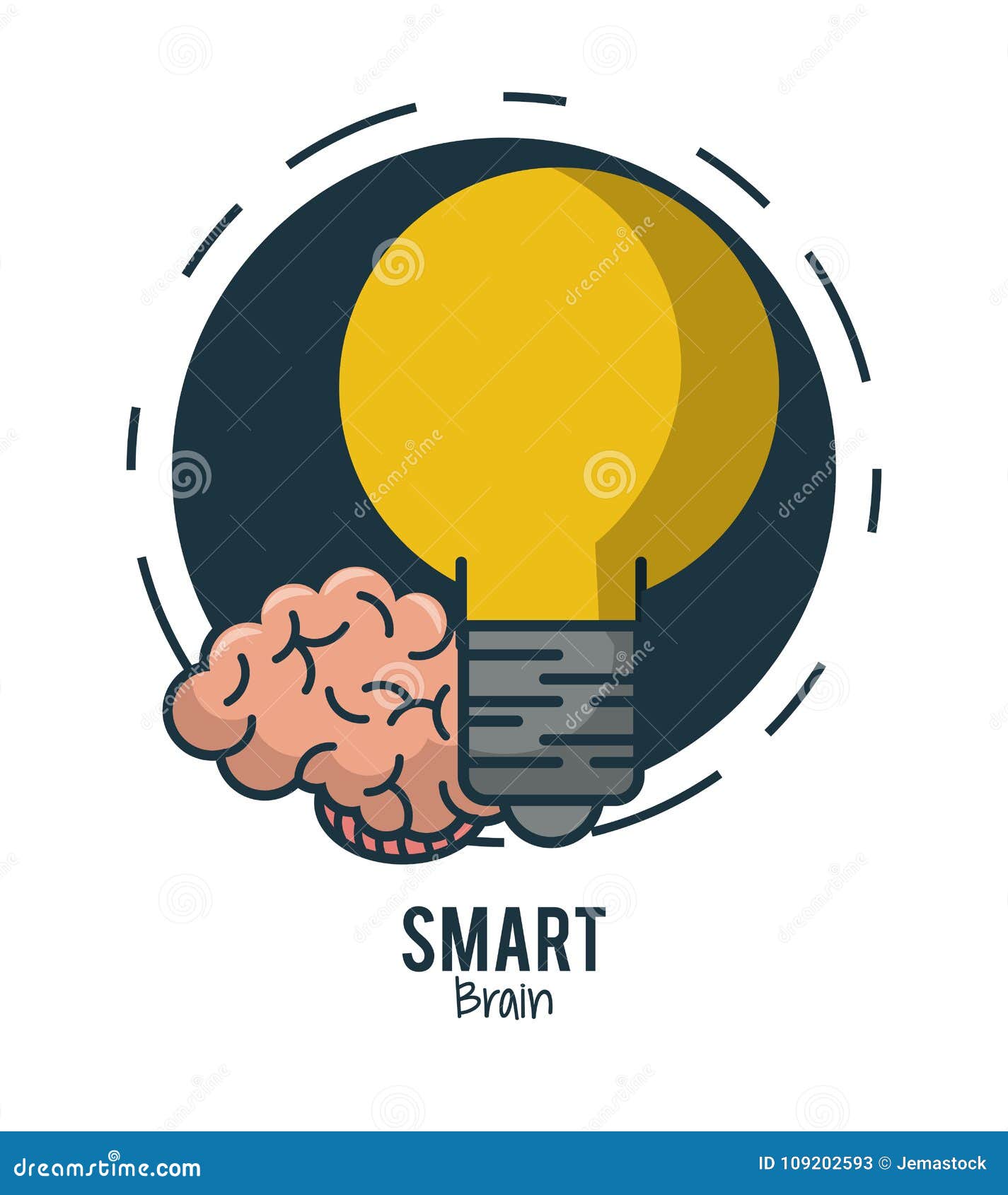 Smart brain ideas stock vector. Illustration of head - 109202593