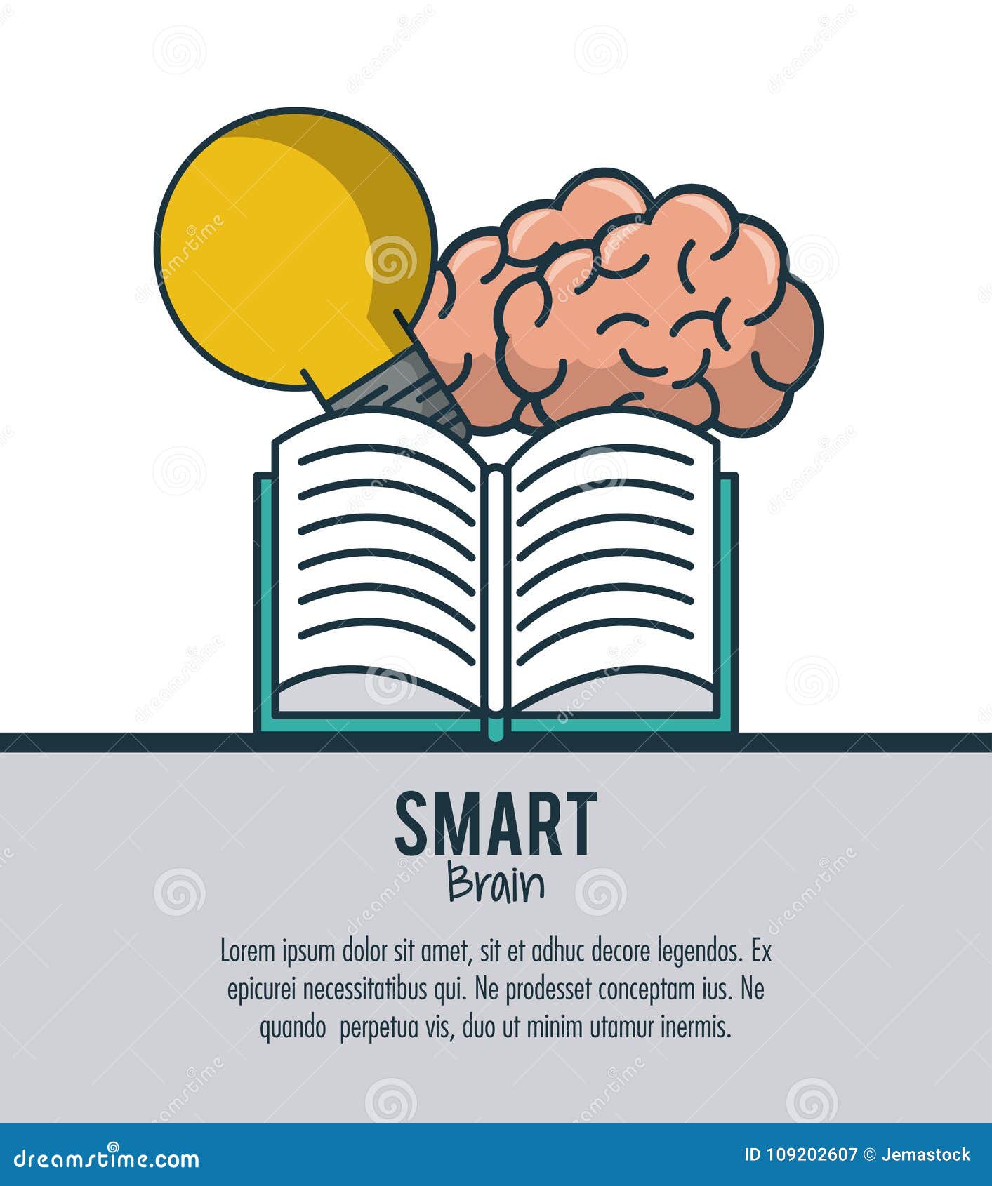 Smart brain ideas stock vector. Illustration of knowledge - 109202607