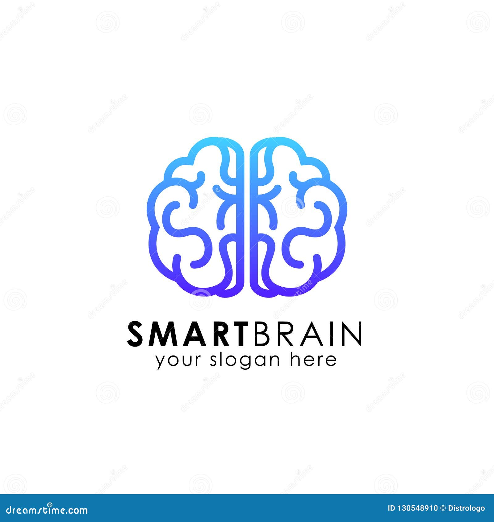 Smart Brain Logo Design Template. Digital Brain Vector Icon Stock ...