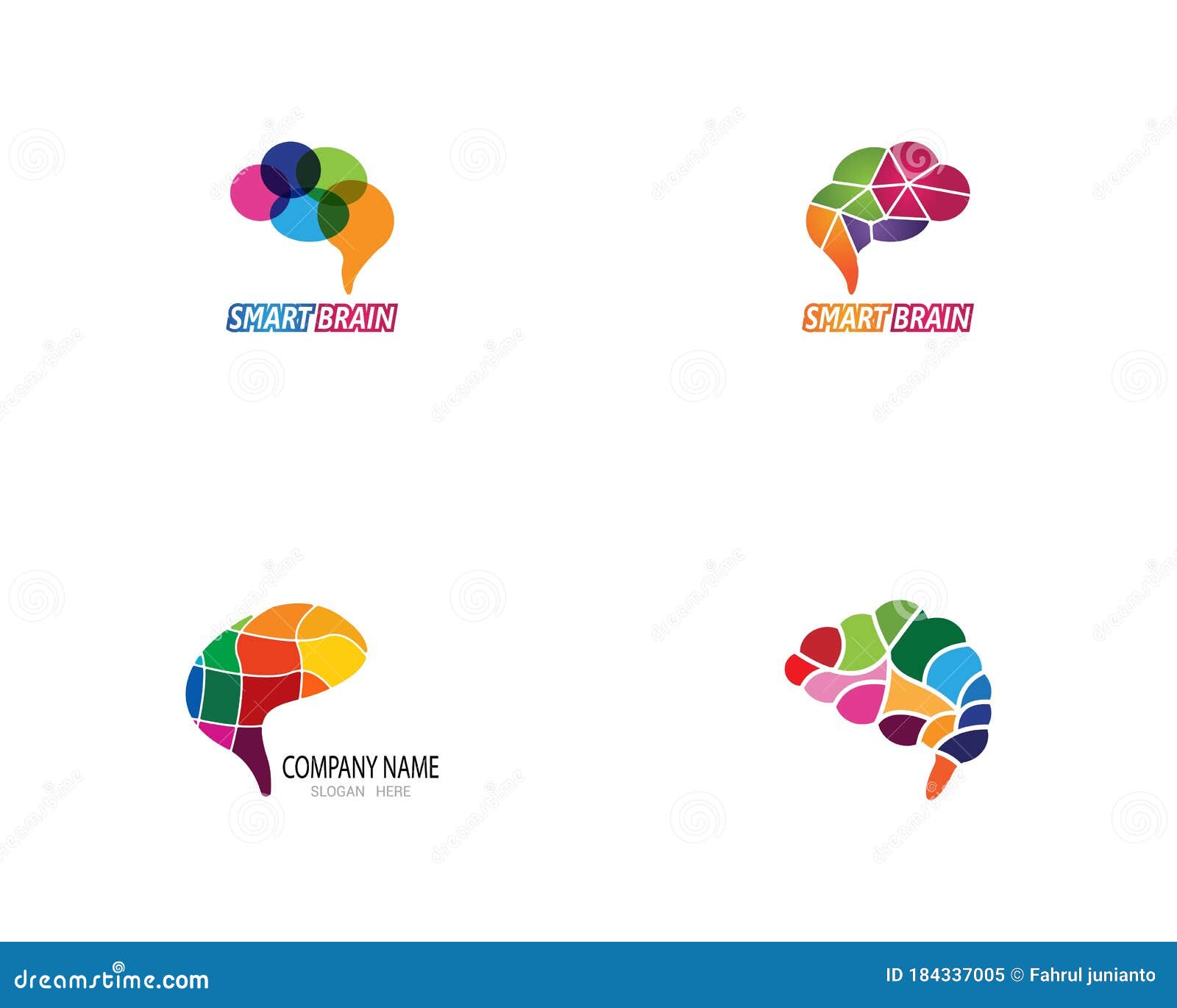 Smart Brain Logo Vector Template Stock Illustration - Illustration of ...