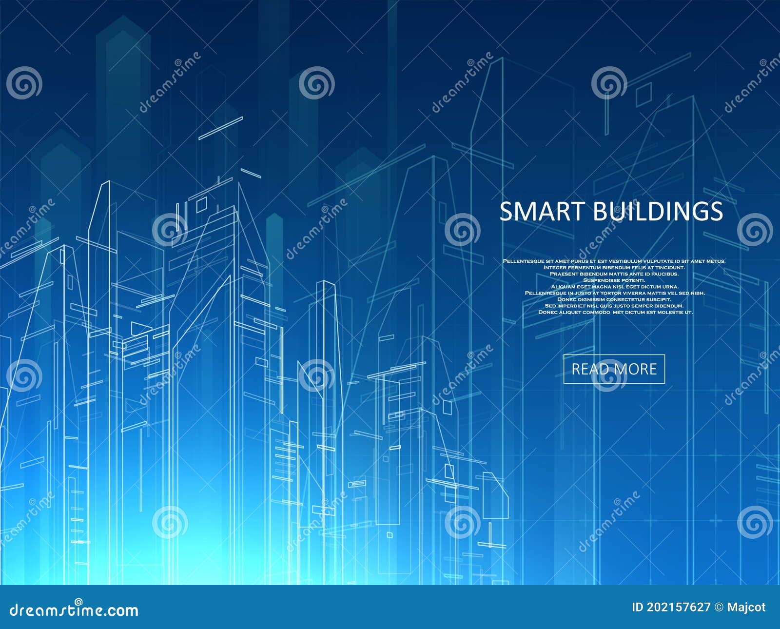 Smart Building Concept Design Stock Vector - Illustration of ...