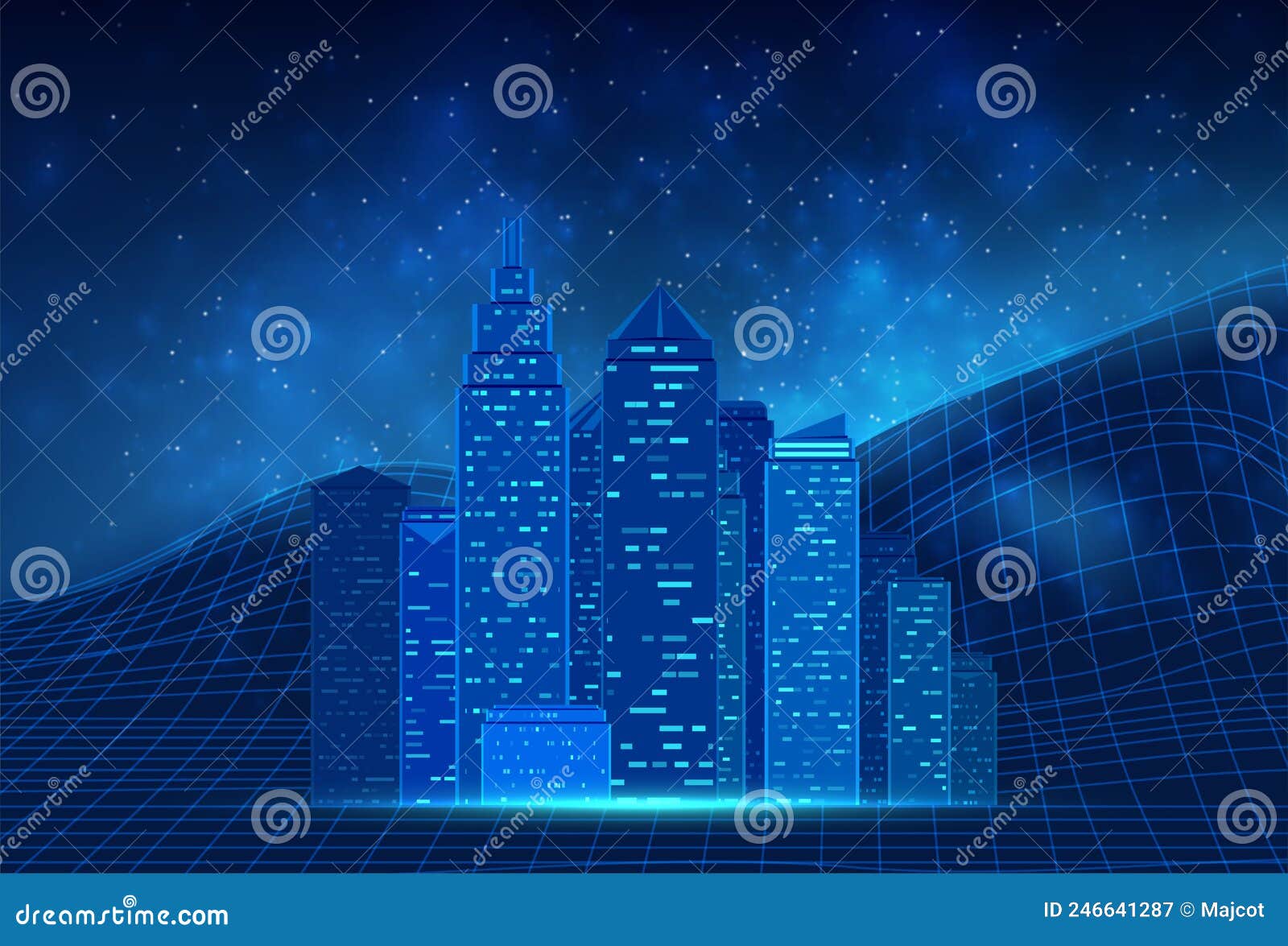Smart Building Concept Design Stock Vector - Illustration of data ...