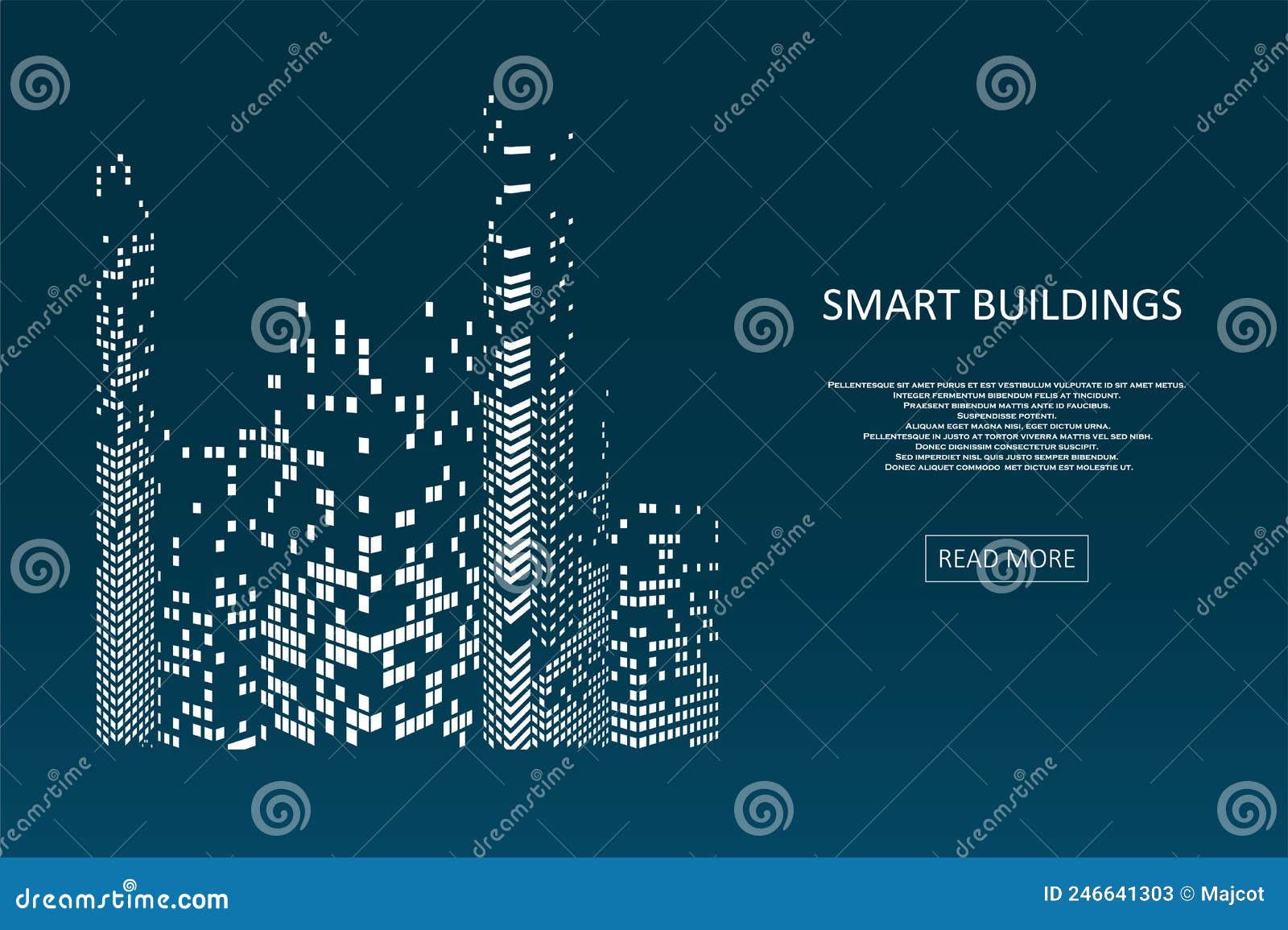 Smart Building Concept Design Stock Vector - Illustration of ...