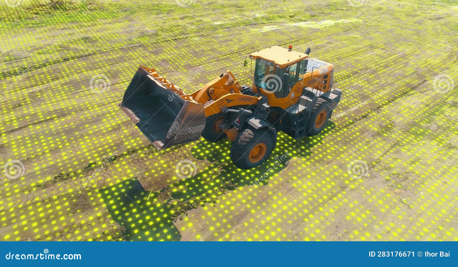 Smart Building Concept. Smart Bulldozer at the Construction Site ... Smart Building Concept. Smart Bulldozer at the Construction Site ...