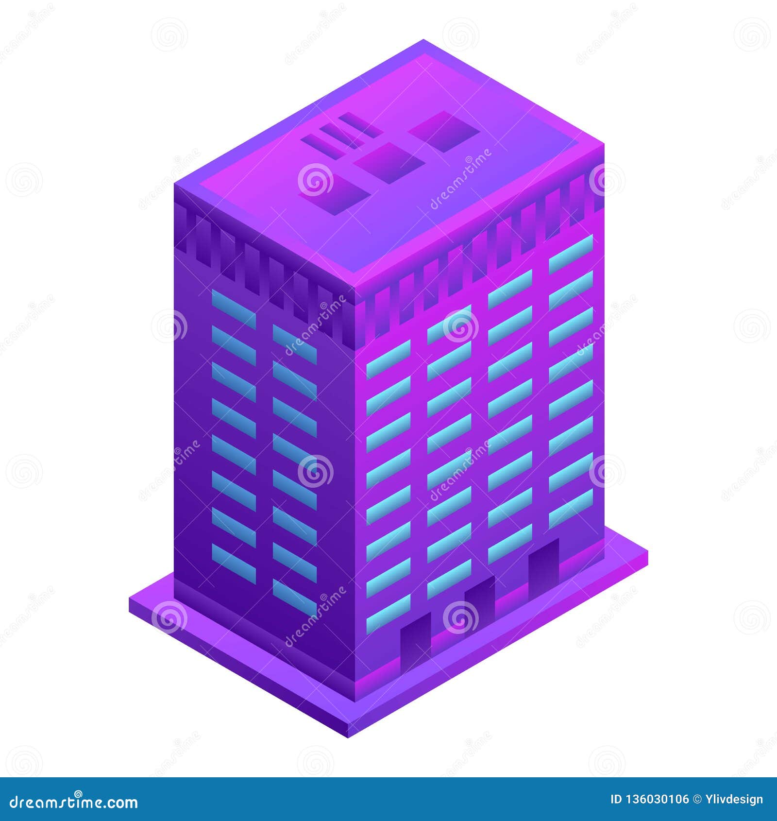 Smart Building Icon, Isometric Style Stock Vector - Illustration of ...