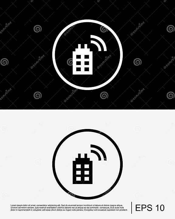 Smart Building Icon Template Stock Illustration - Illustration of ...