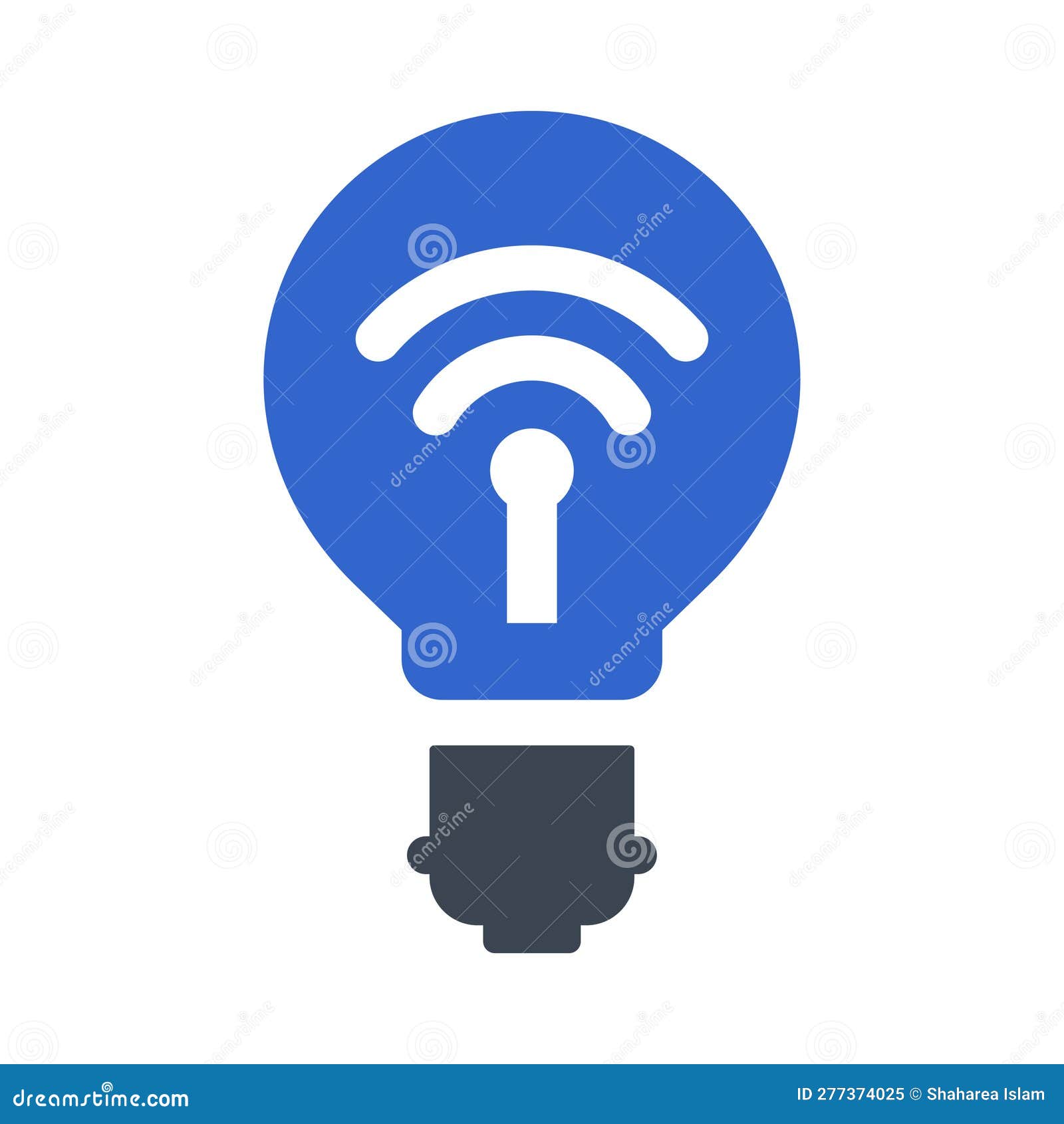Smart bulb icon stock vector. Illustration of internet - 277374025