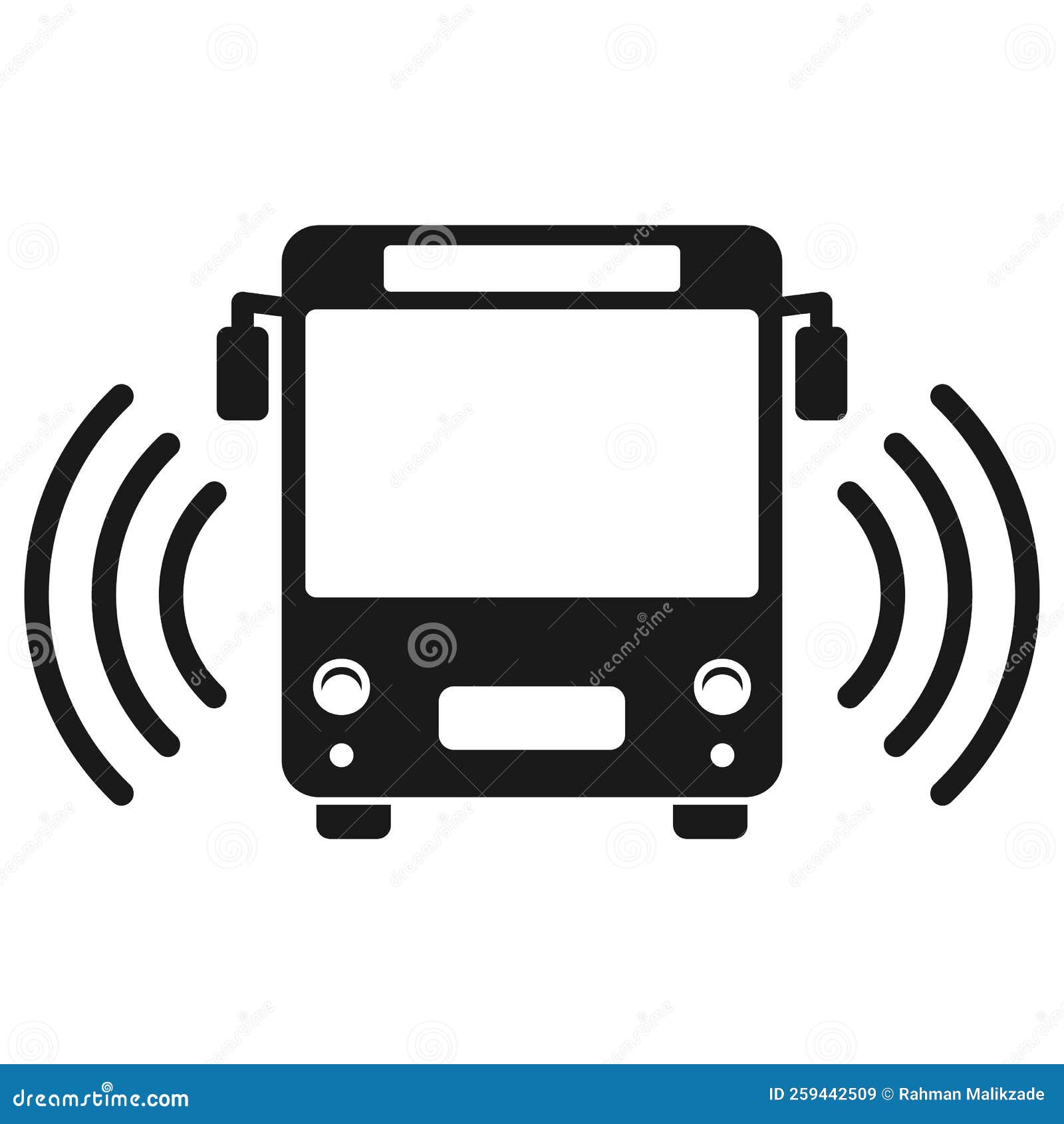 Smart Bus Icon. Autonomous Vehicles Vector Illustration Stock Vector ...