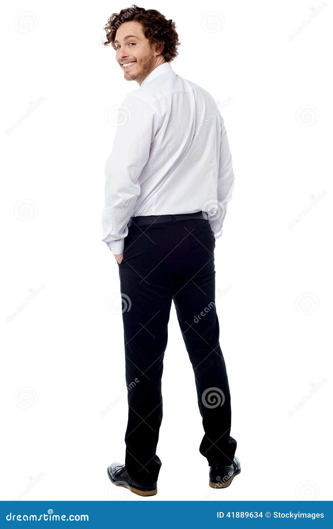 Smart Business Executive Turning Back Stock Photo - Image of looking ...