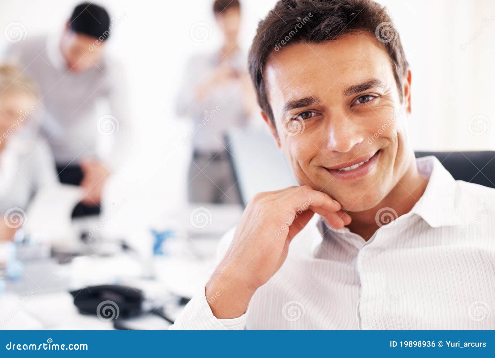Smart business man smiling stock photo. Image of caucasian - 19898936