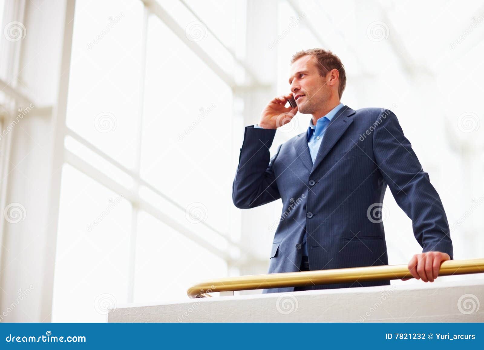 Smart Business Man Speaking on a Cellphone Stock Photo - Image of ...