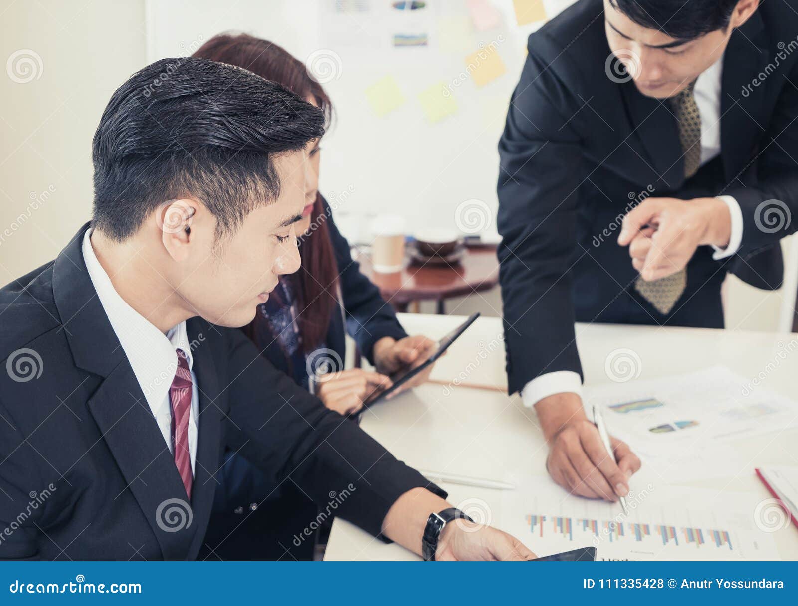 Smart Business Team Working Hard in Meeting Stock Photo - Image of plan ...