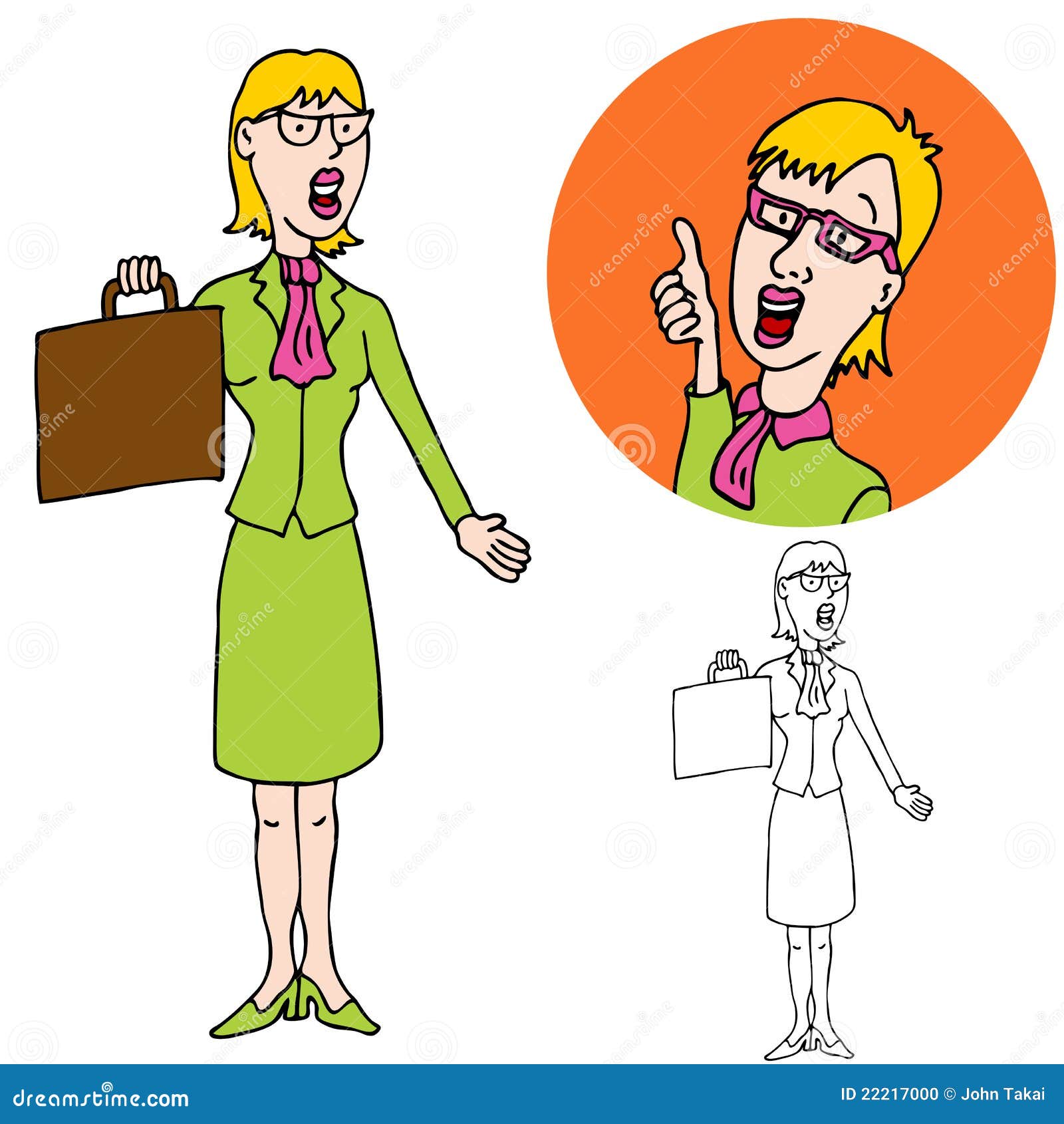 Smart Business Woman stock vector. Illustration of female - 22217000