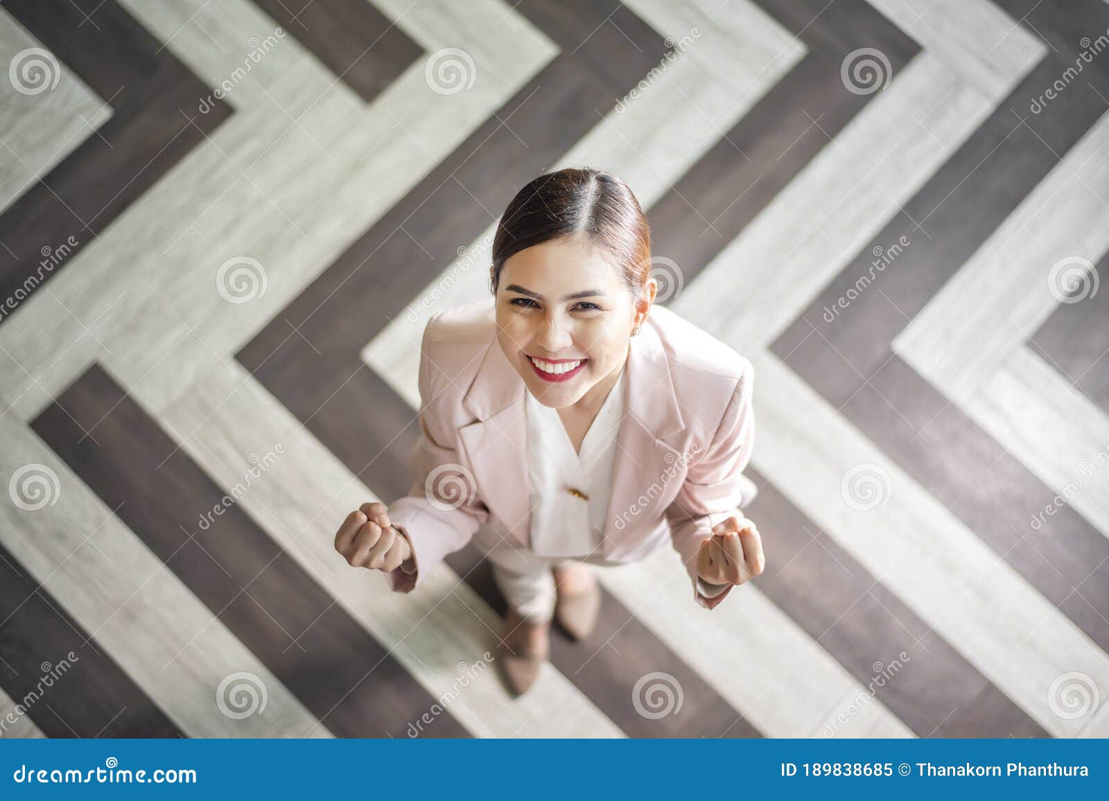 Smart Business Woman is Standing, Top View Stock Image - Image of ...