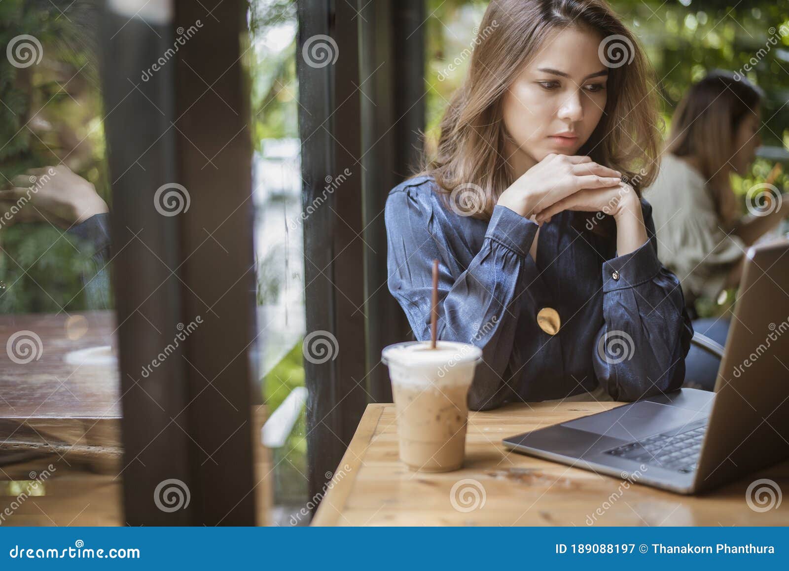 Smart Business Woman is Working with Computer Stock Image - Image of ...
