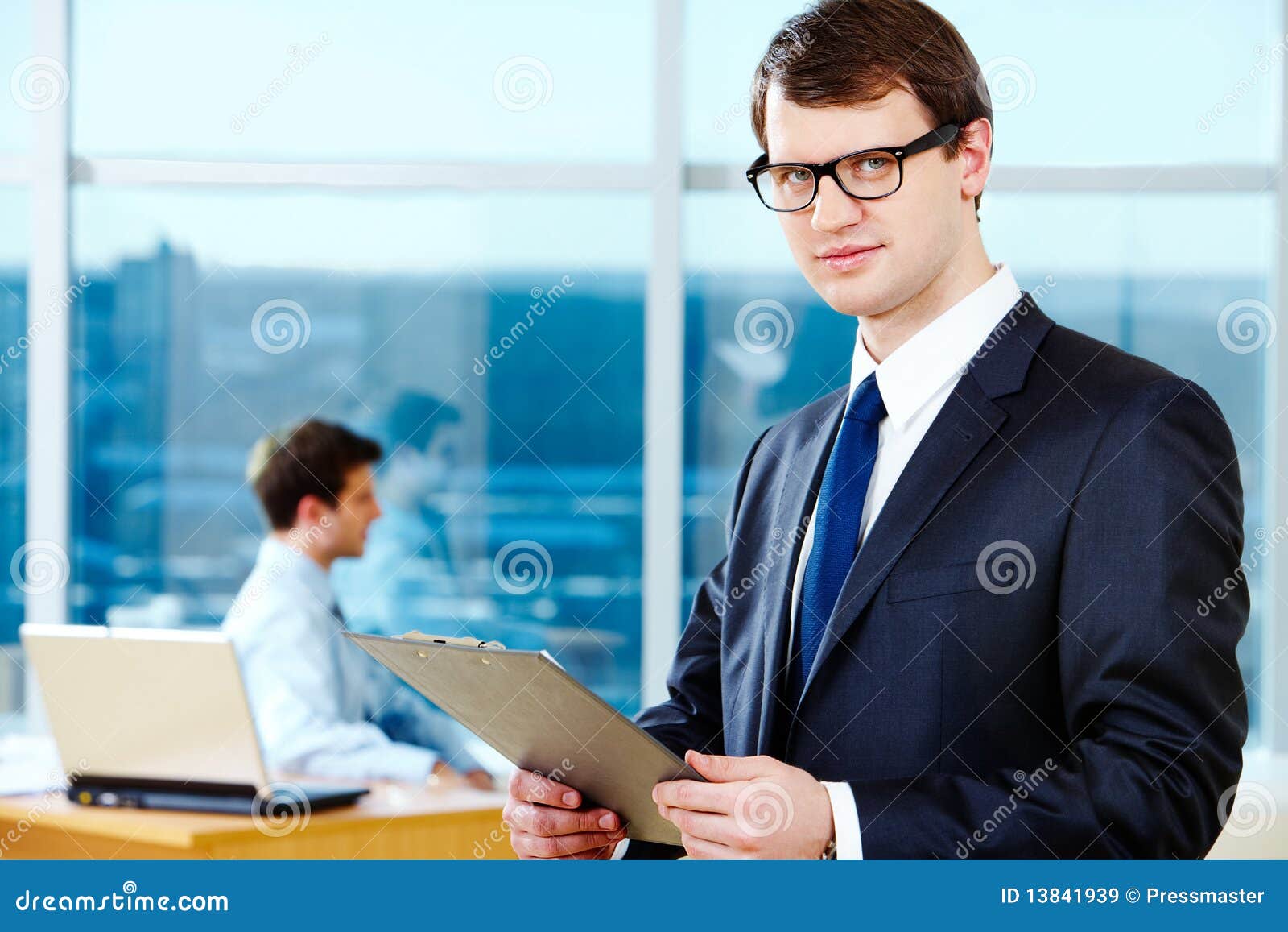 Smart businessman stock image. Image of male, glasses - 13841939