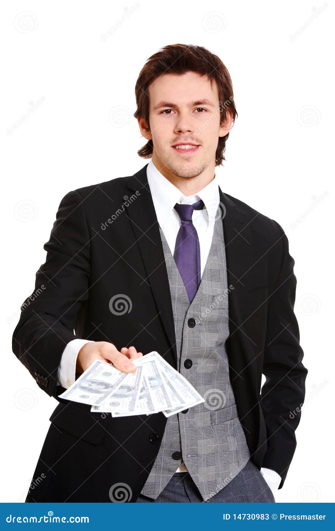 Smart businessman stock image. Image of handsome, dollar - 14730983