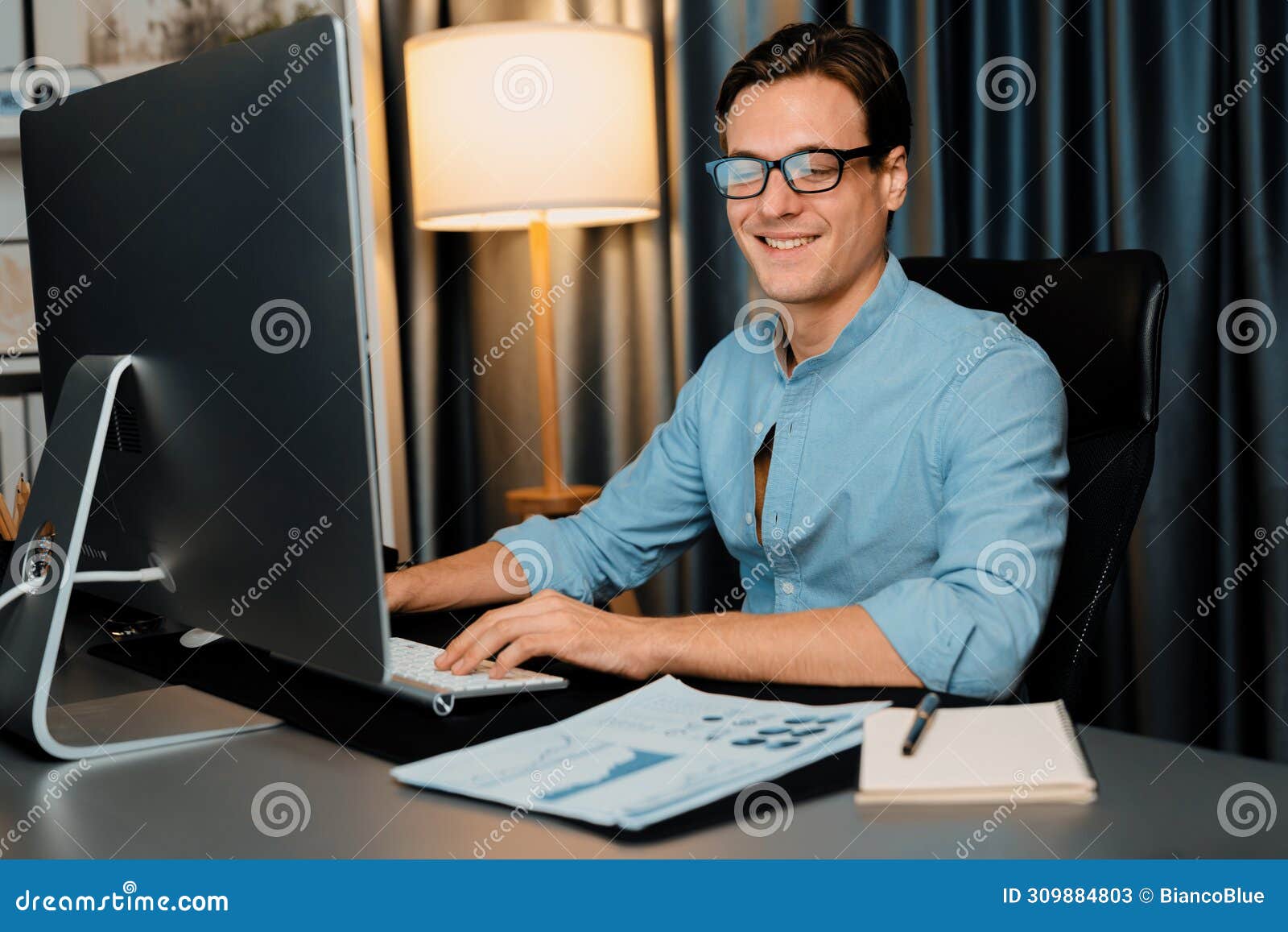 Smart Businessman Analyzing Business Paragraph Marketing Analysis ...