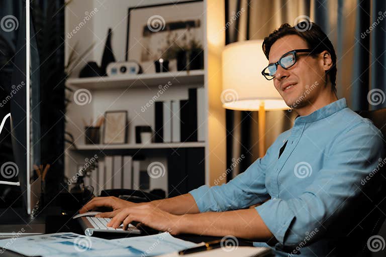 Smart Businessman Analyzing Business Paragraph Marketing Analysis ...